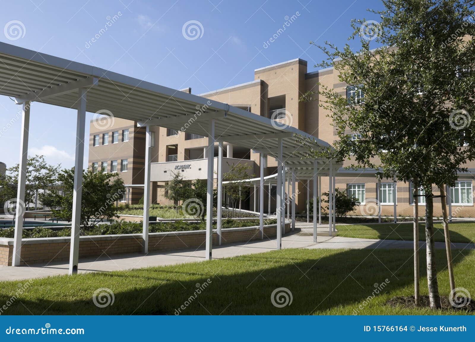 Middle School stock photo. Image of academic, brick, landscaping - 15766164