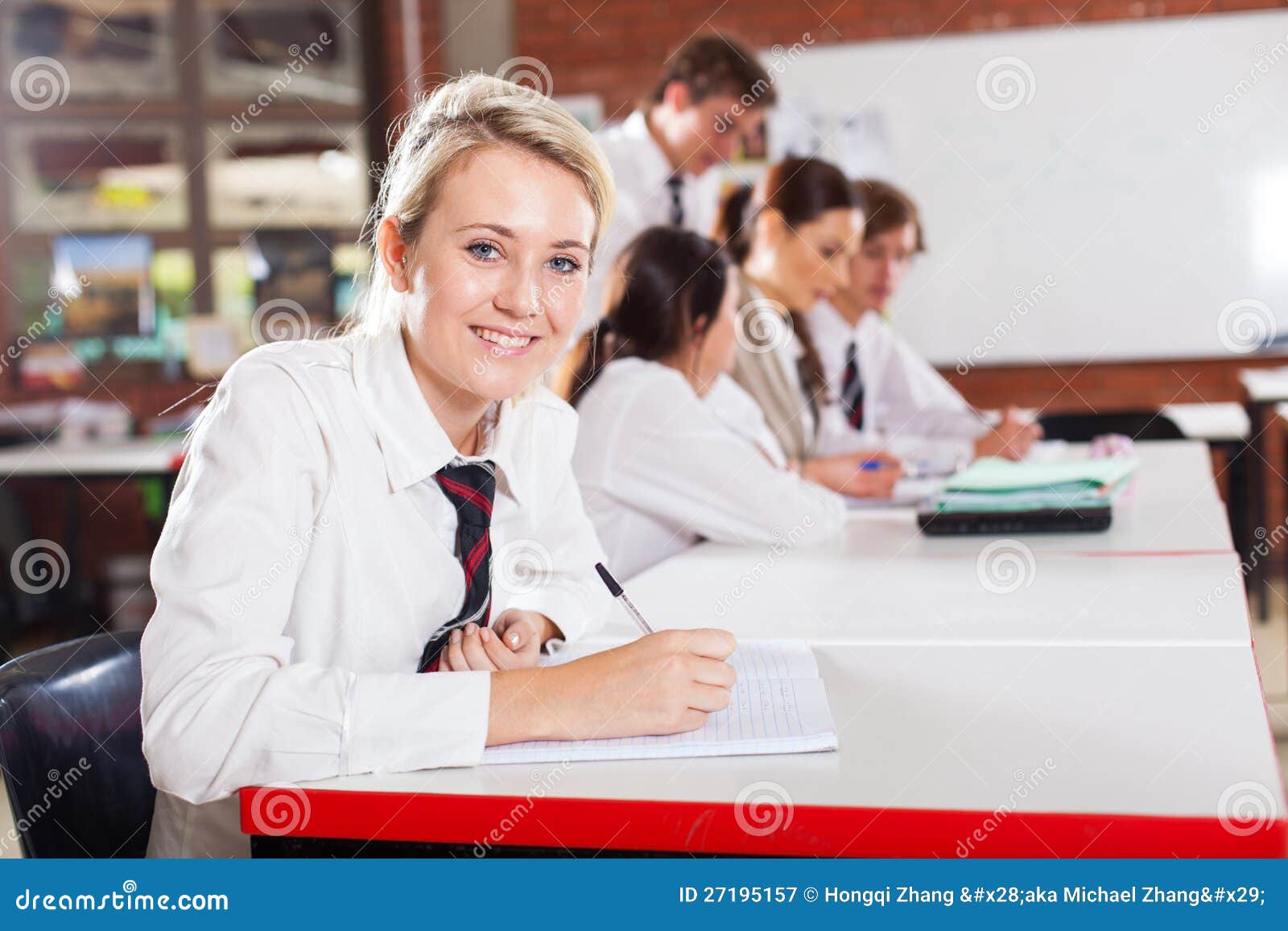 Middle school girl stock image. Image of learning, middle - 27195157