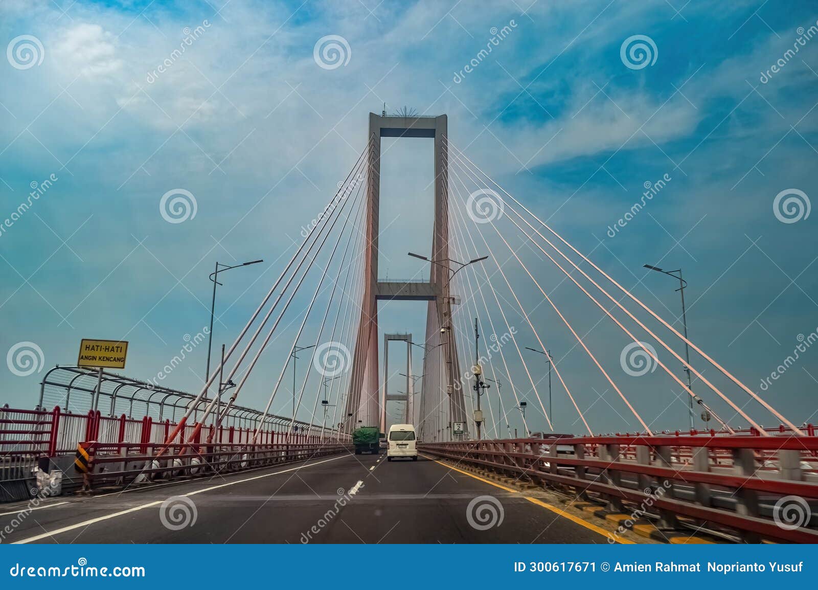The Middle Span of the Cable Stayed Bridge is Called Suramadu Bridge ...
