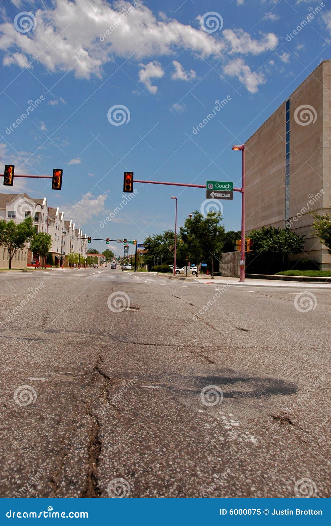 Middle of street stock image. Image of city, driving, oklahoma - 6000075