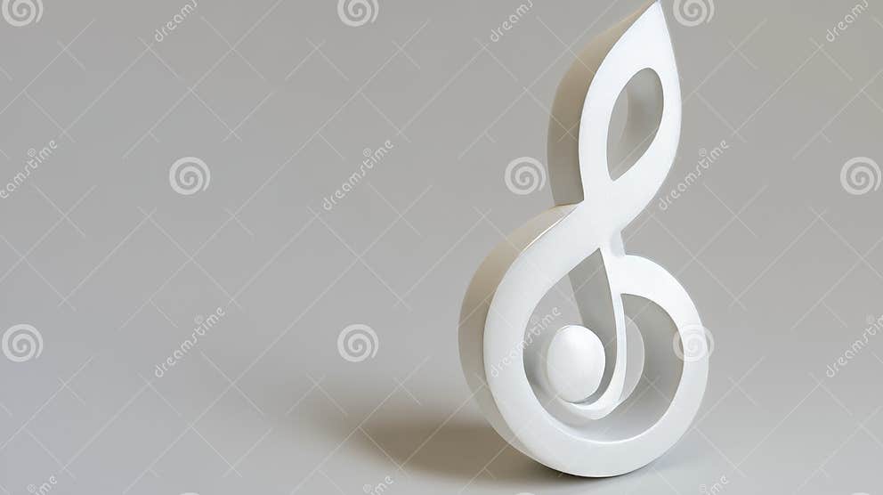 In the Middle of a White Background, a Single Musical Note Stands Out ...