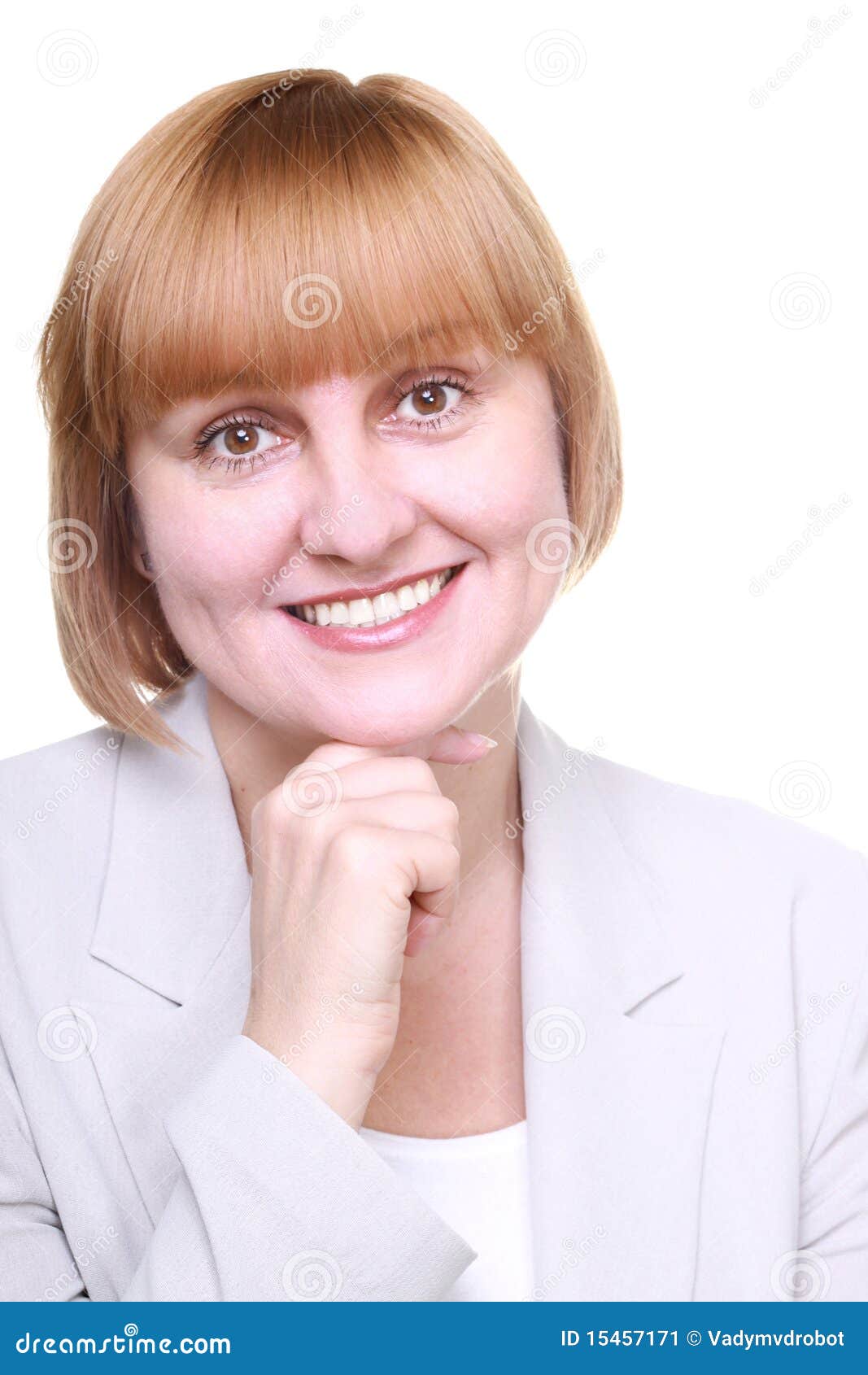 Middleaged Kind Woman Smiling Stock Image - Image of living, look: 15457171