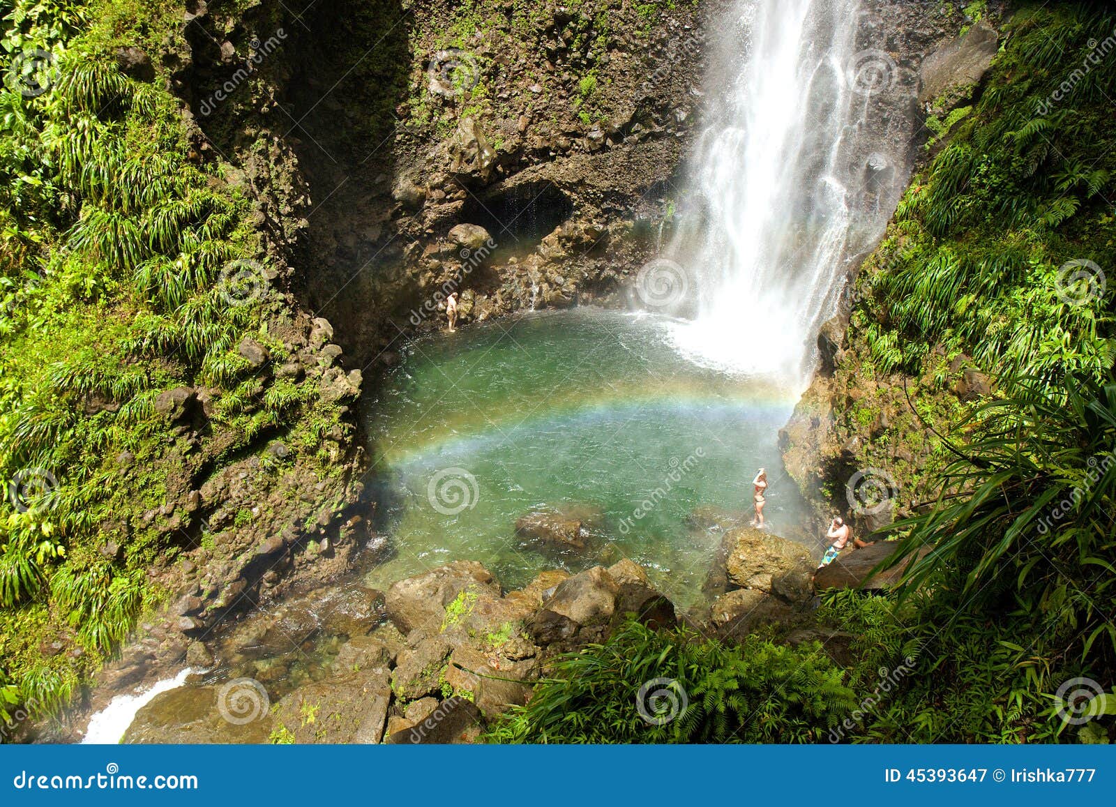 Middleham Waterfall, Dominica Editorial Photography - Image of powerful ...