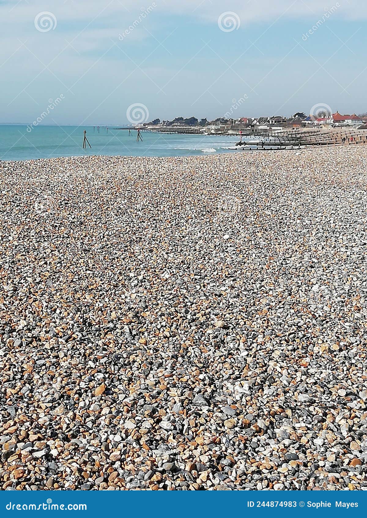 Middleton on Sea Beach View Stock Image - Image of view, rock: 244874983
