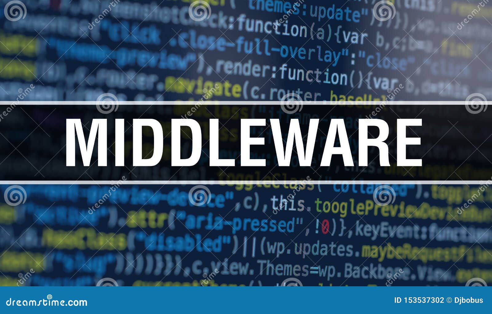 Middleware With Abstract Technology Binary Code Backgrounddigital Binary Data And Secure Data