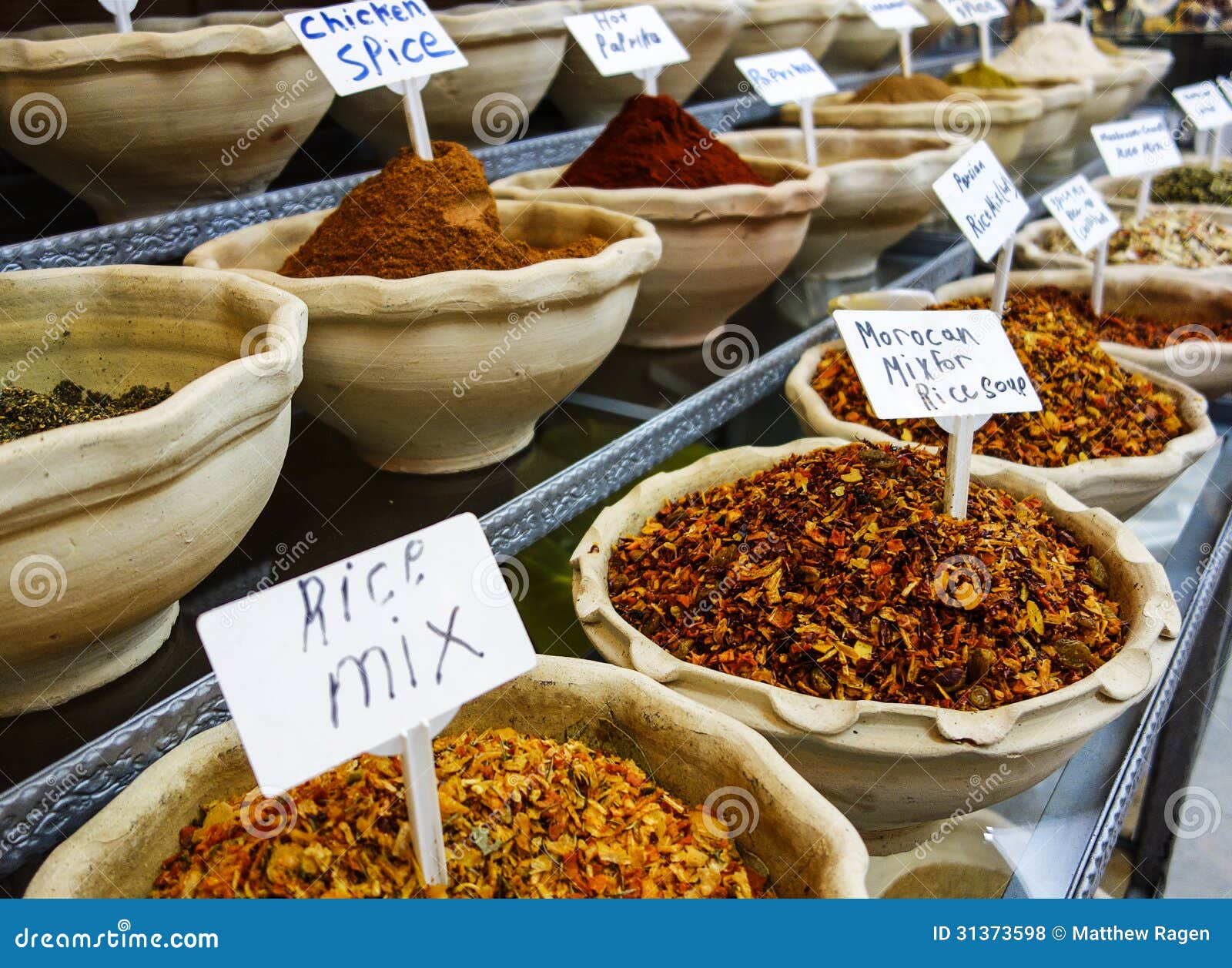 Mideast Spice Bowls stock photo. Image of jerusalem, market - 31373598