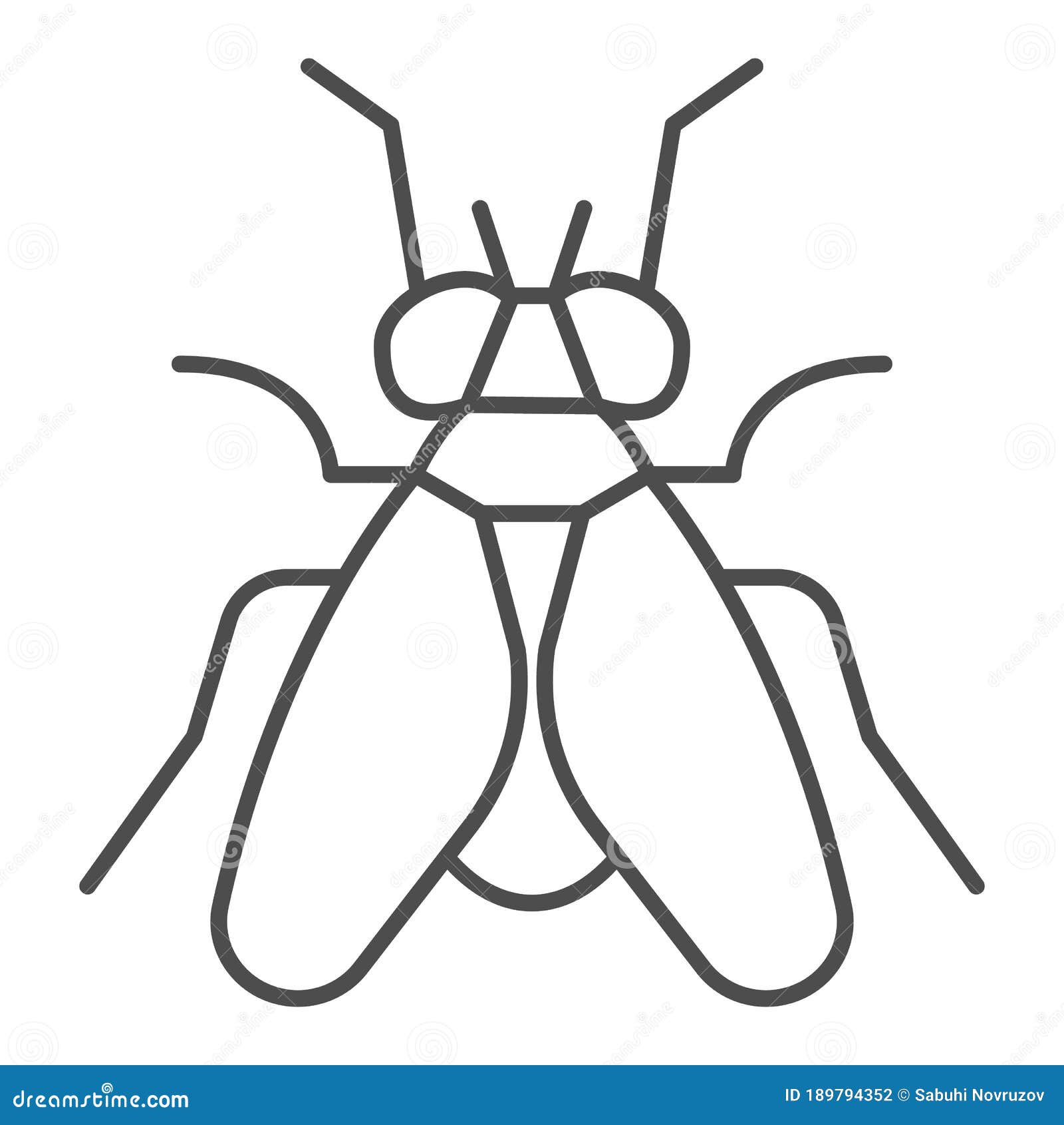 Midge Icon Or Modern Line Symbol. Vector Line Art And Icon Design With ...
