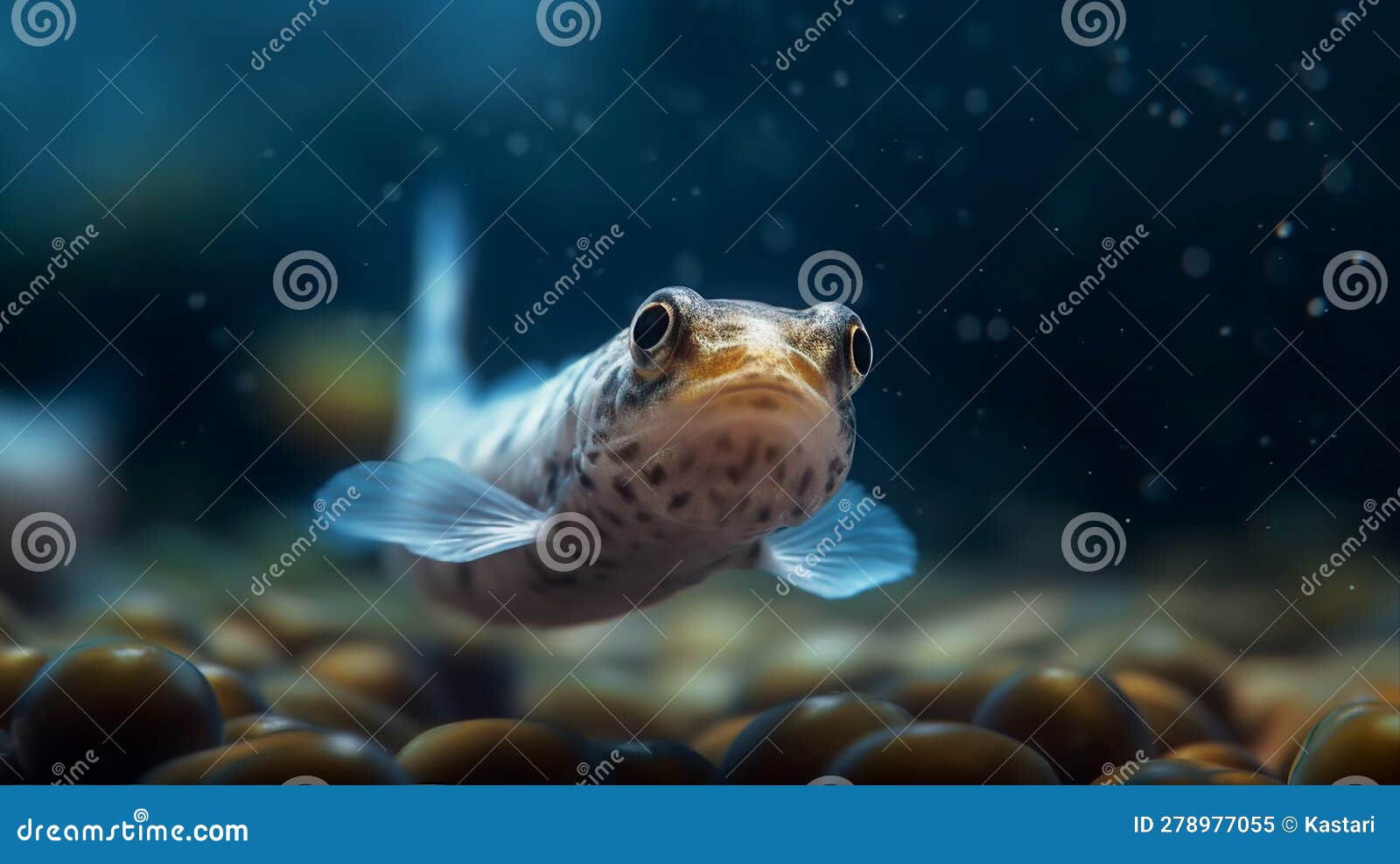 Midget Dwarfgoby at the Bottom of the Water Stock Illustration ...