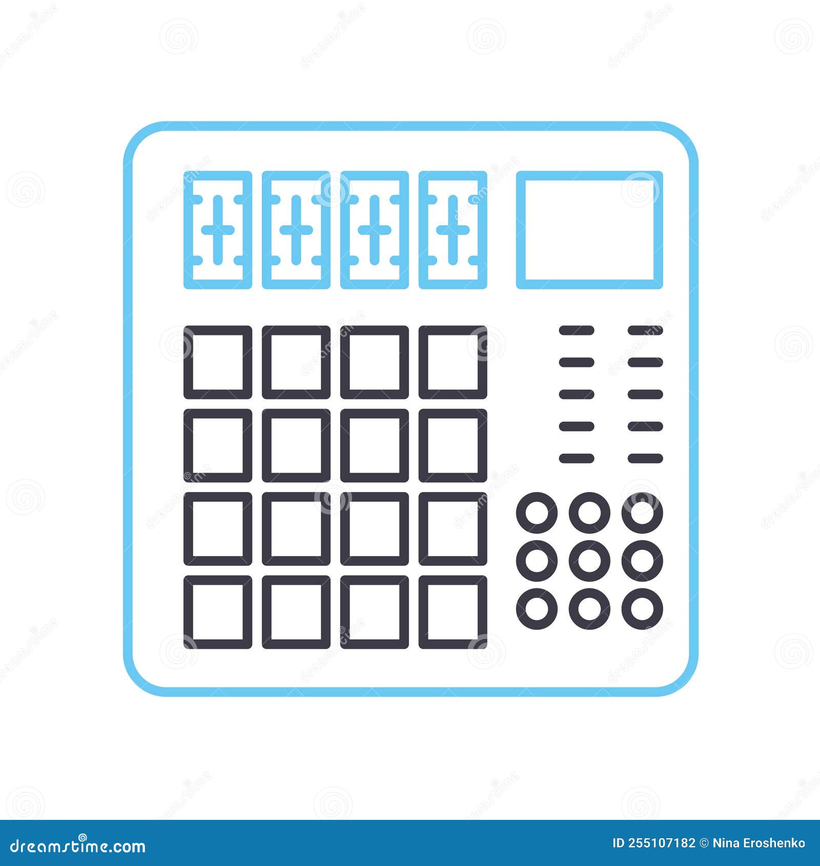 Midi Controller Line Icon, Outline Symbol, Vector Illustration, Concept ...