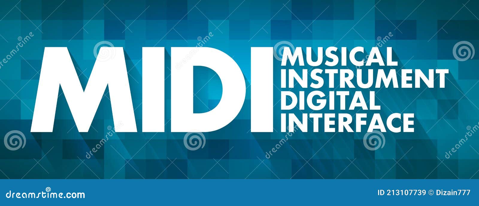 MIDI - Musical Instrument Digital Interface Acronym, Concept Background ...