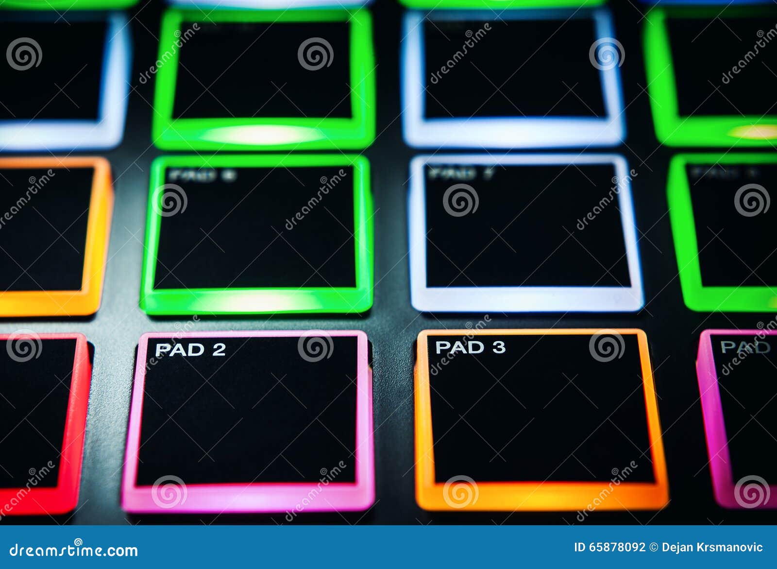 Midi Pads of Modern Controller Stock Photo - Image of equipment ...