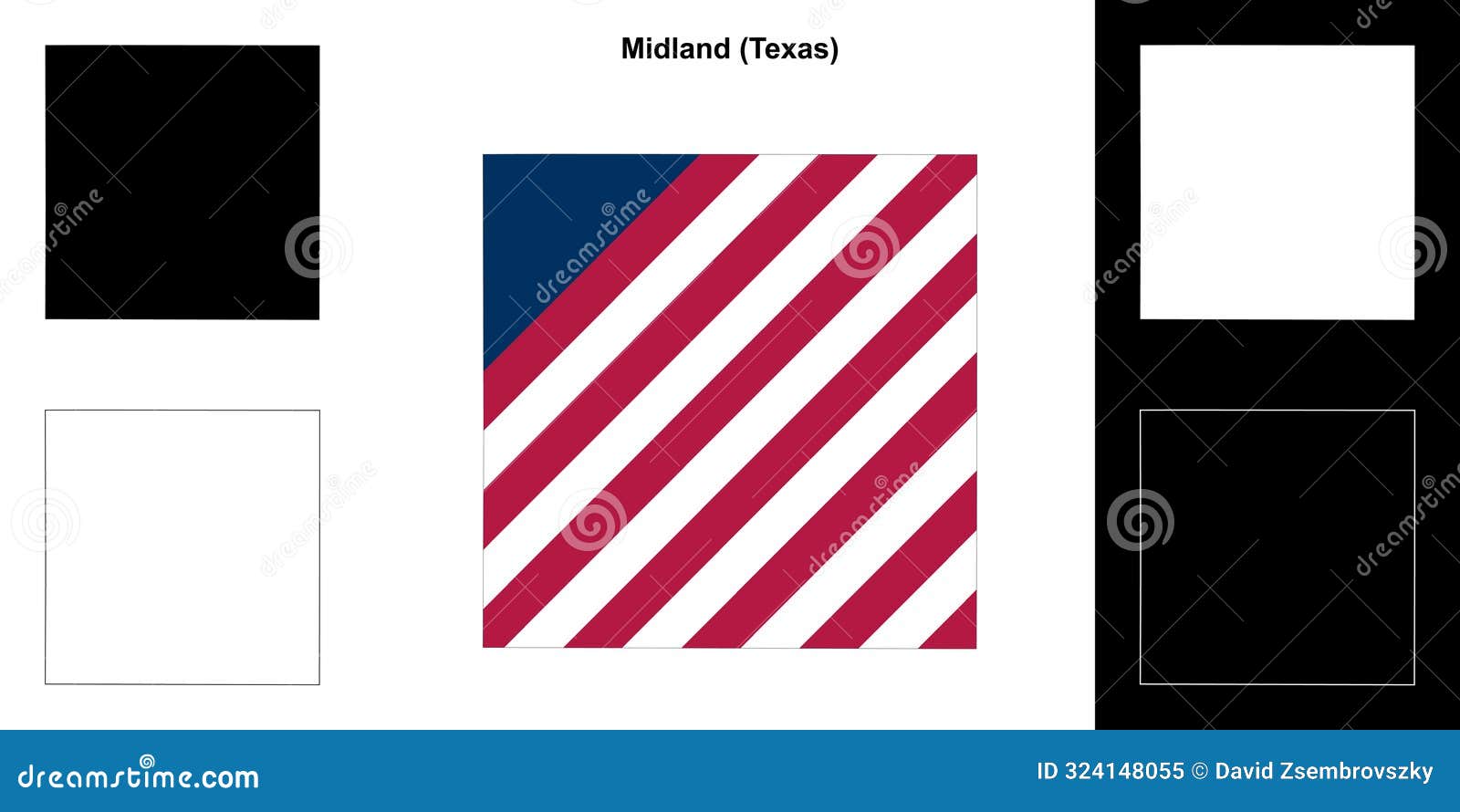 Midland outline map stock vector. Illustration of boundaries - 324148055