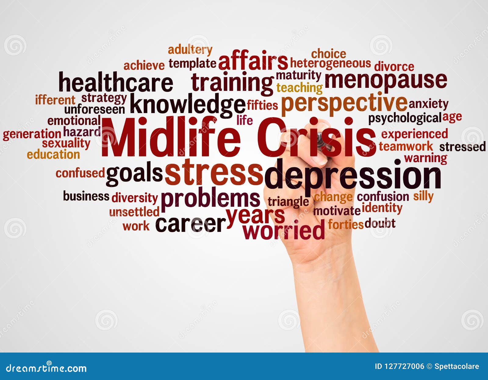 Midlife Crisis Prevention Brochure Template Cartoon Vector ...