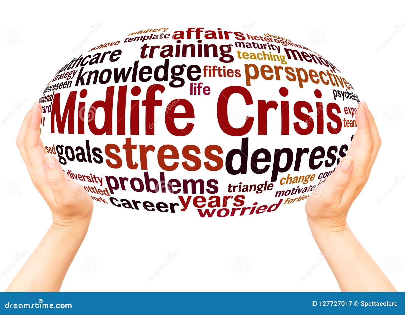 Midlife Crisis Signs Brochure Template Vector Illustration ...