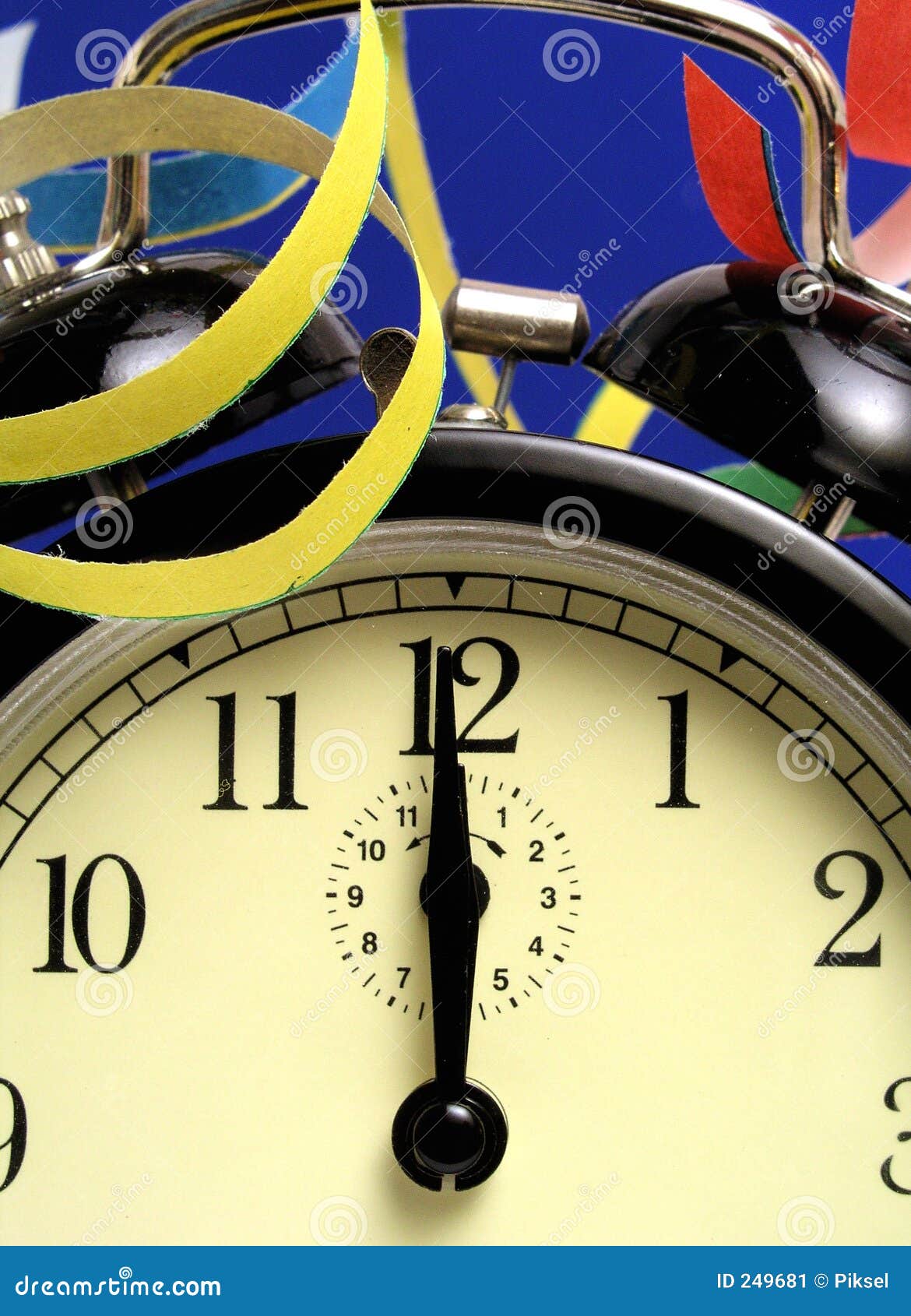 Midnight clock stock image. Image of alarm, hour, timing - 249681