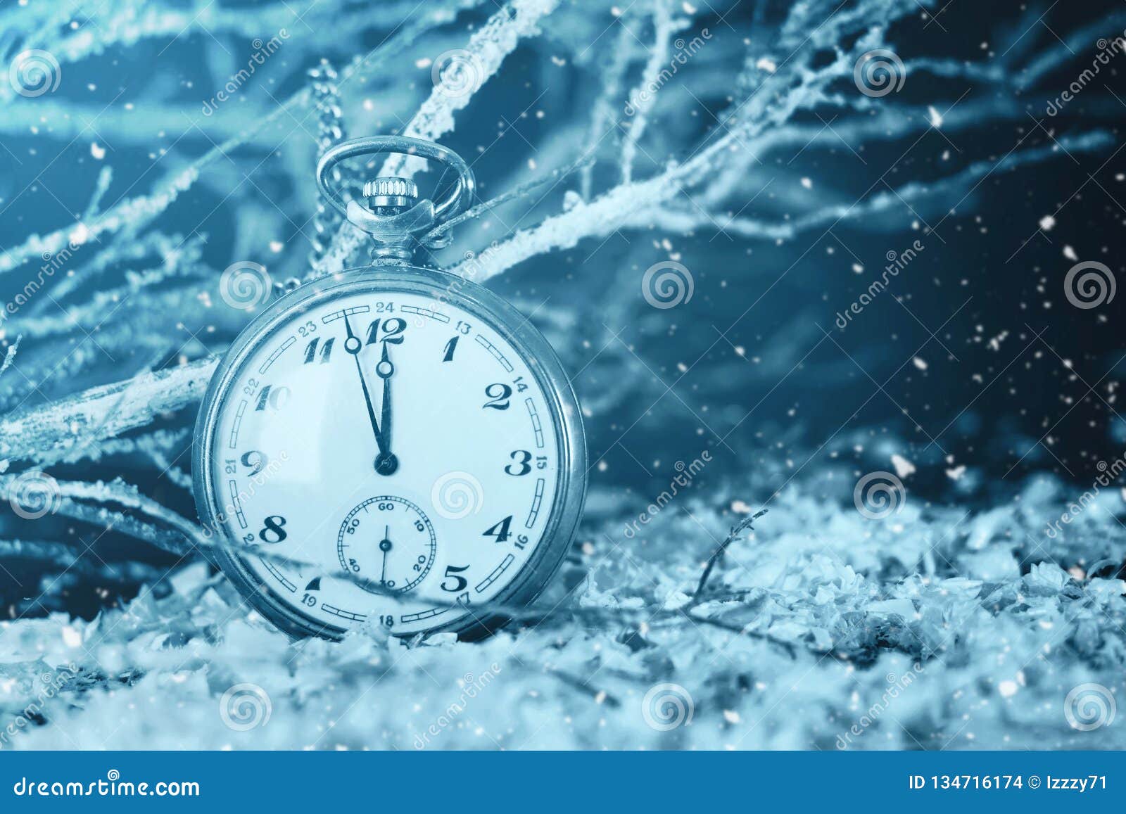 Midnight Clock. New Years Countdown Stock Photo - Image of christmas ...