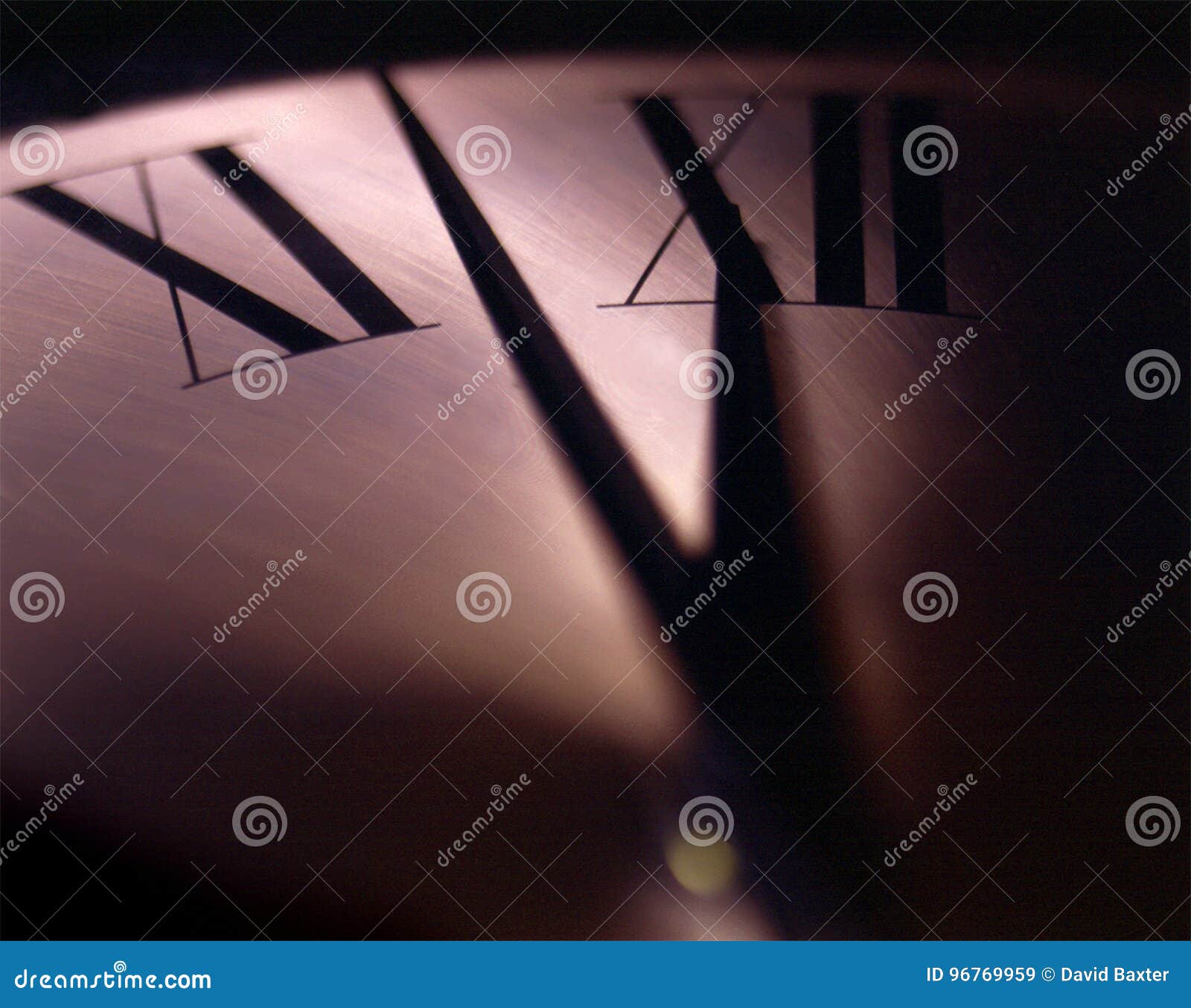 New Years Eve, almost Midnight on Face of Clock with Closeup of Roman ...