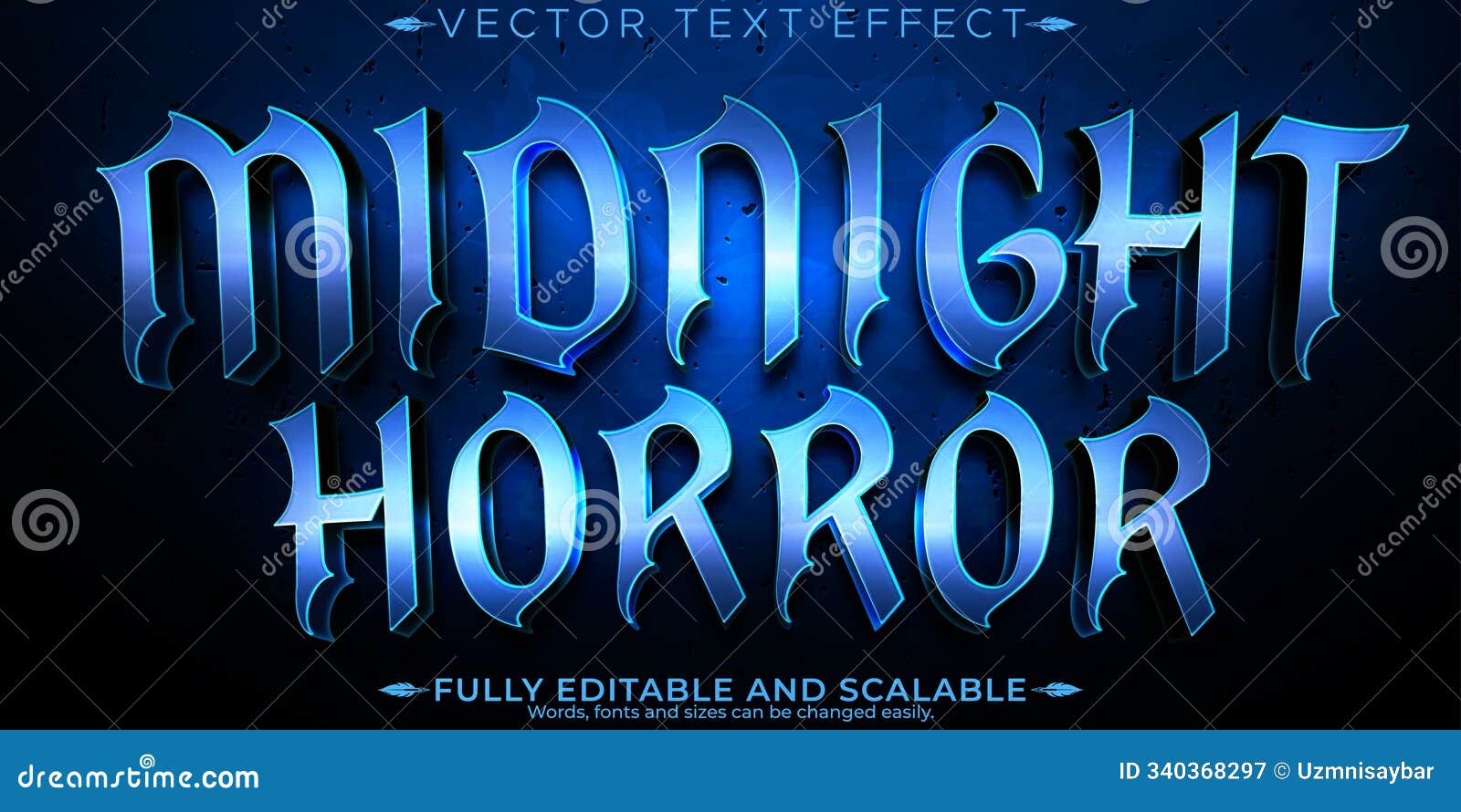 Midnight Horror Text Effect, Editable Vintage and Scary Text Style ...