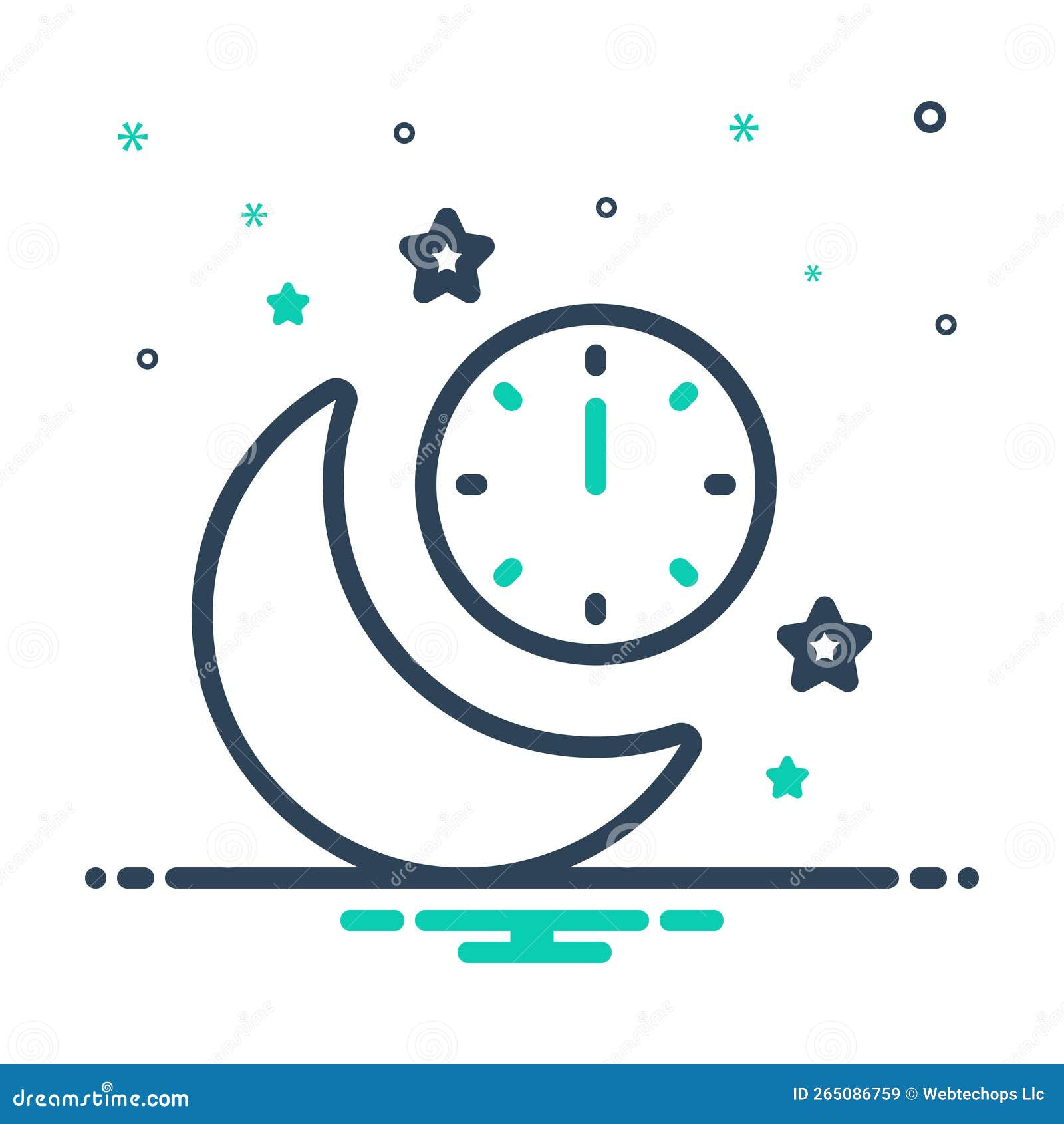 Mix Icon for Midnight, Darkness and Blackness Stock Vector ...