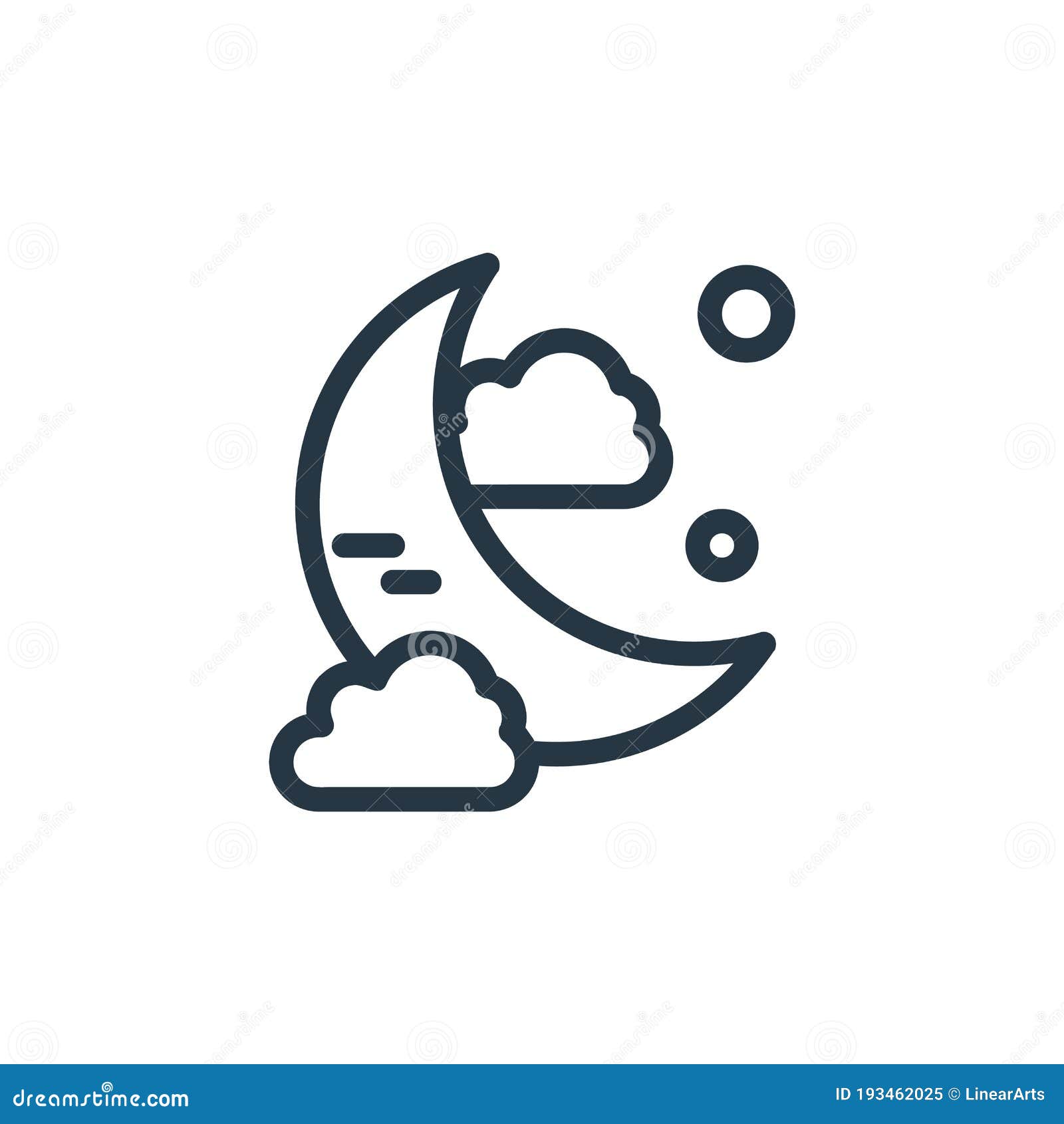 Midnight Icon Vector from Halloween Concept. Thin Line Illustration of ...