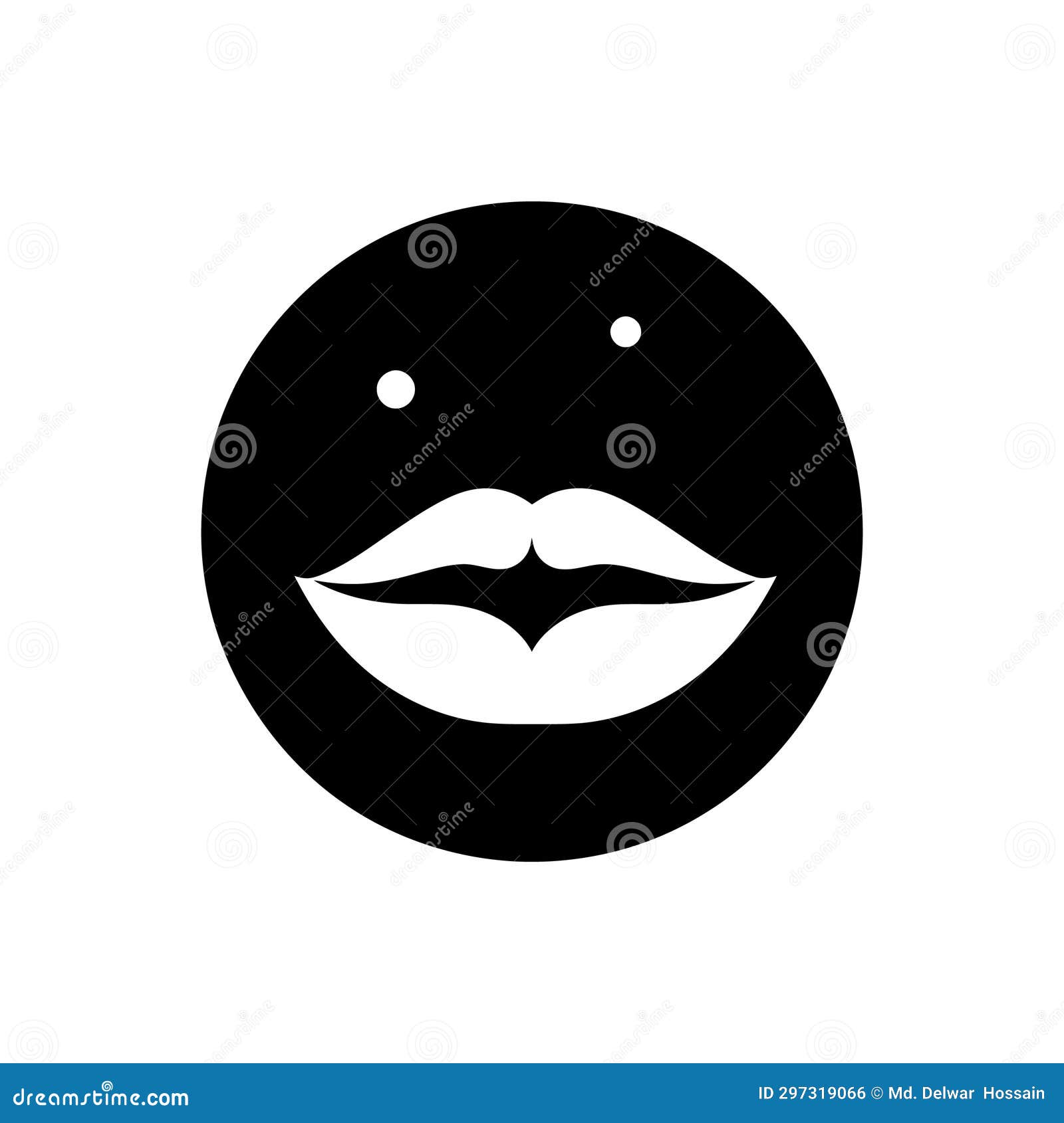 Midnight Kiss Icon stock vector. Illustration of kiss - 297319066