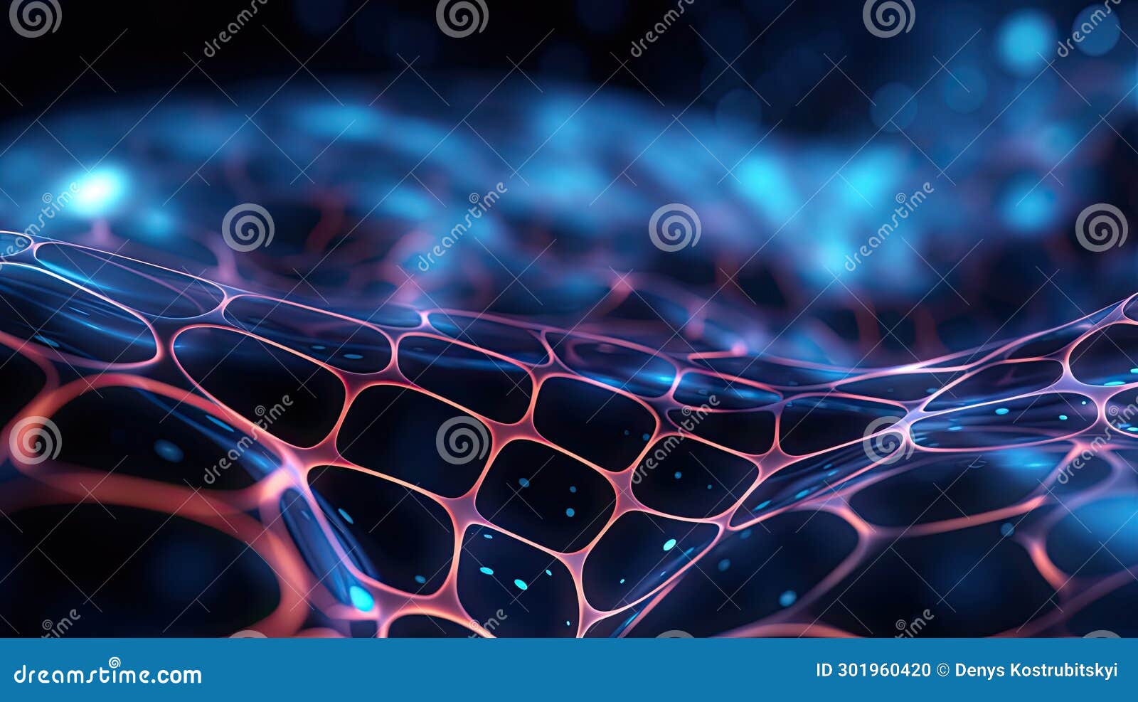 Midnight Pulse: Interwoven Blues and Fiery Tones Stock Illustration ...