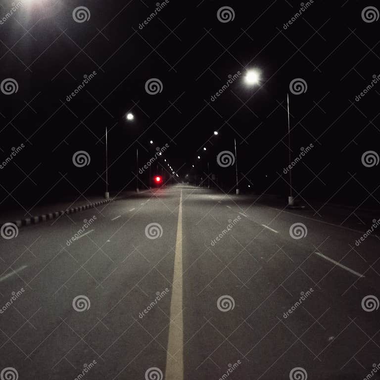 Midnight Road stock photo. Image of night, road, midnight - 119137866
