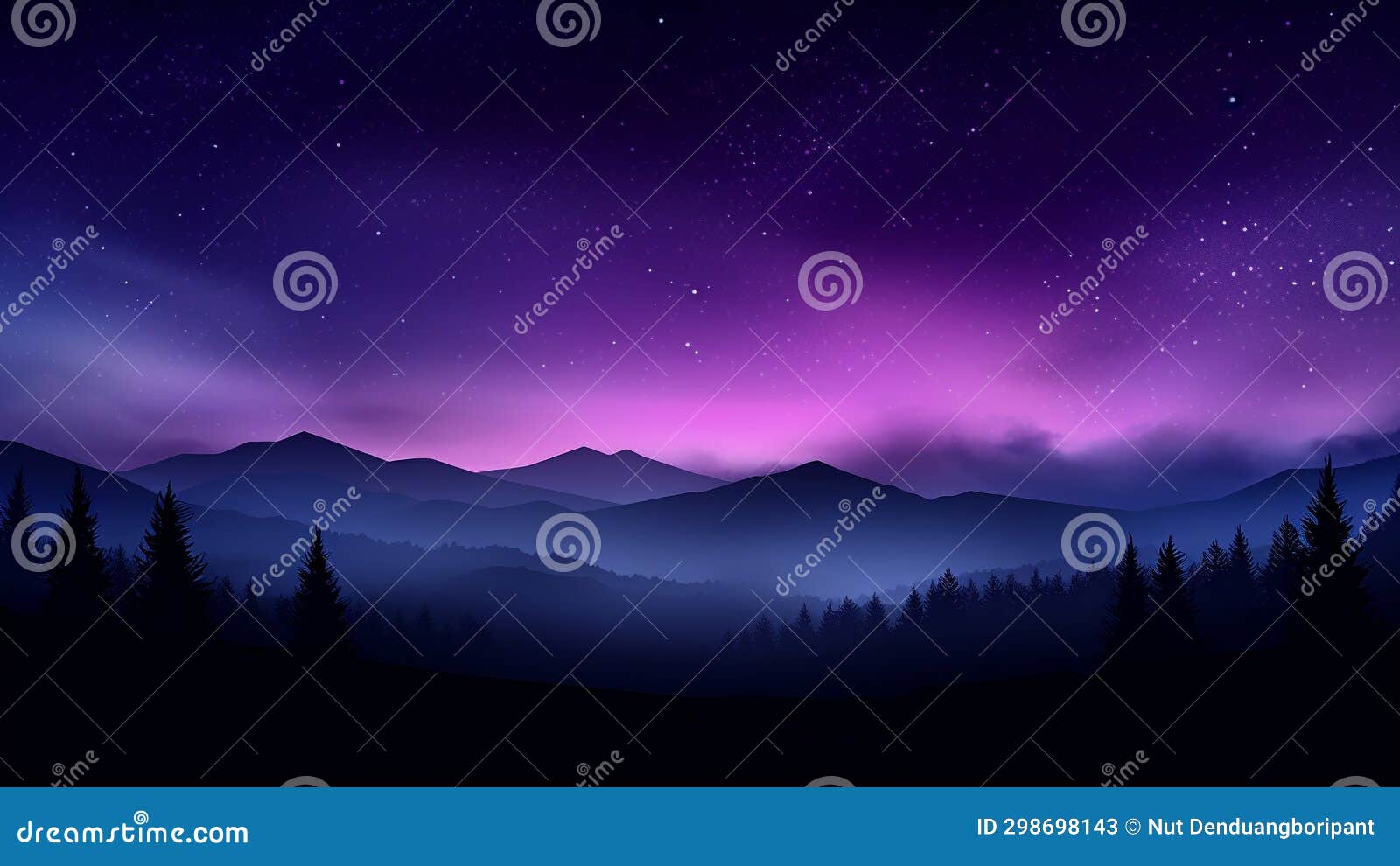 Midnight Sky Dreams Captivating Indigo To Deep Purple Gradient Stock ...