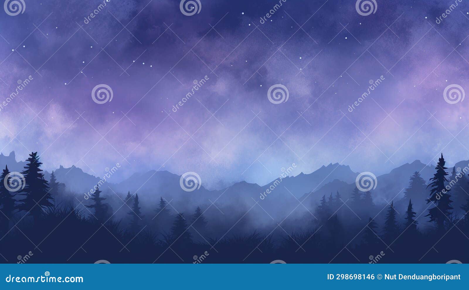 Midnight Sky Dreams Captivating Indigo To Deep Purple Gradient Stock ...