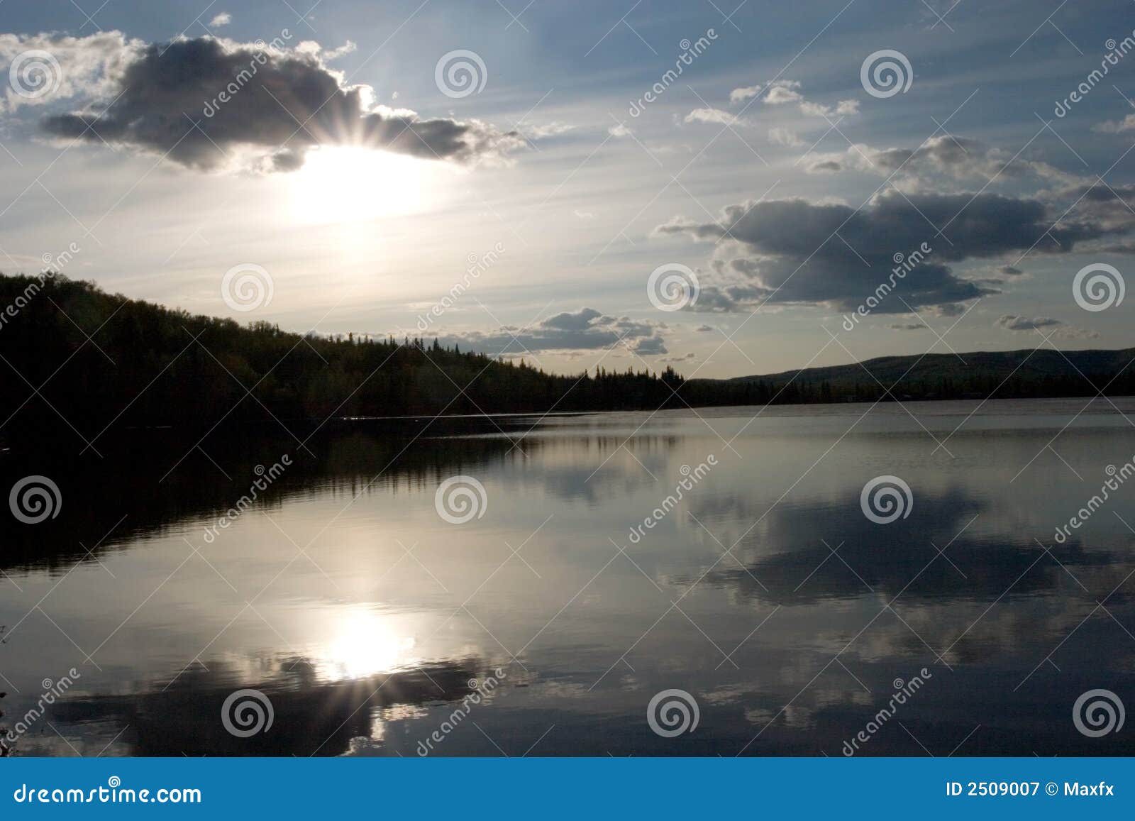Midnight sun in Alaska stock image. Image of skyscape - 2509007