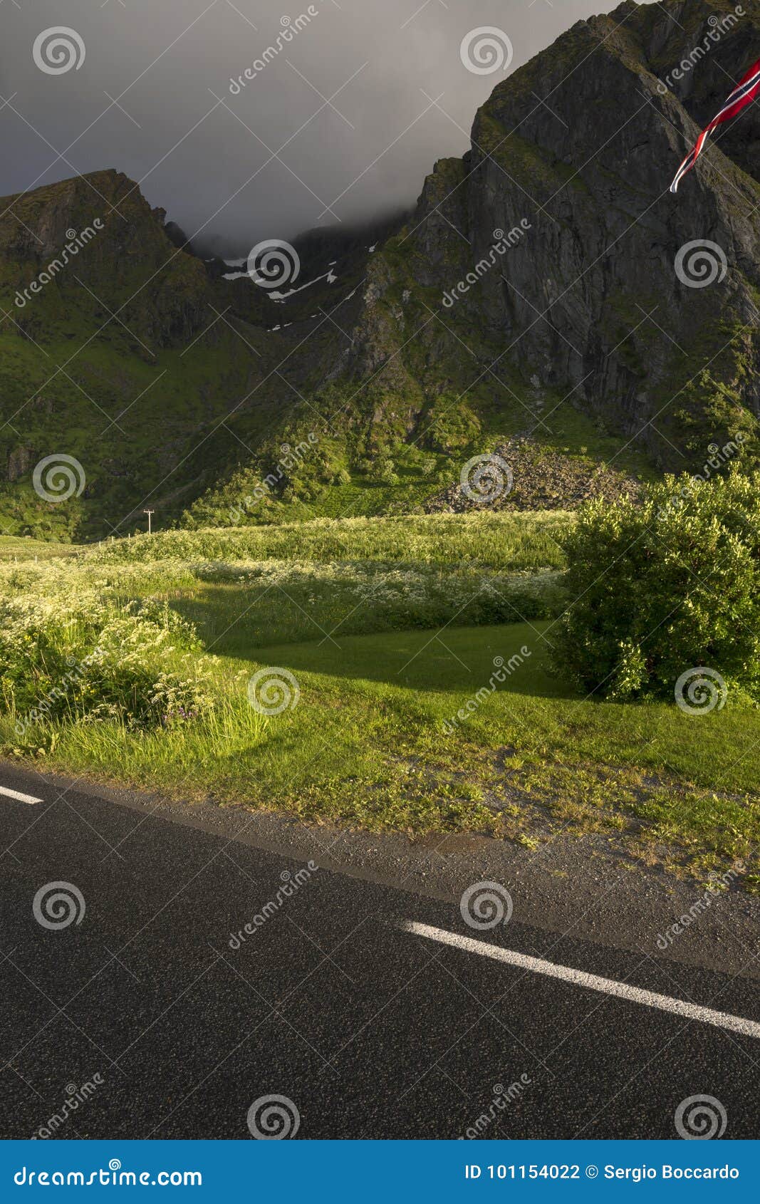 Midnight Sun in Eggun in Norway Stock Photo - Image of overview, nature ...
