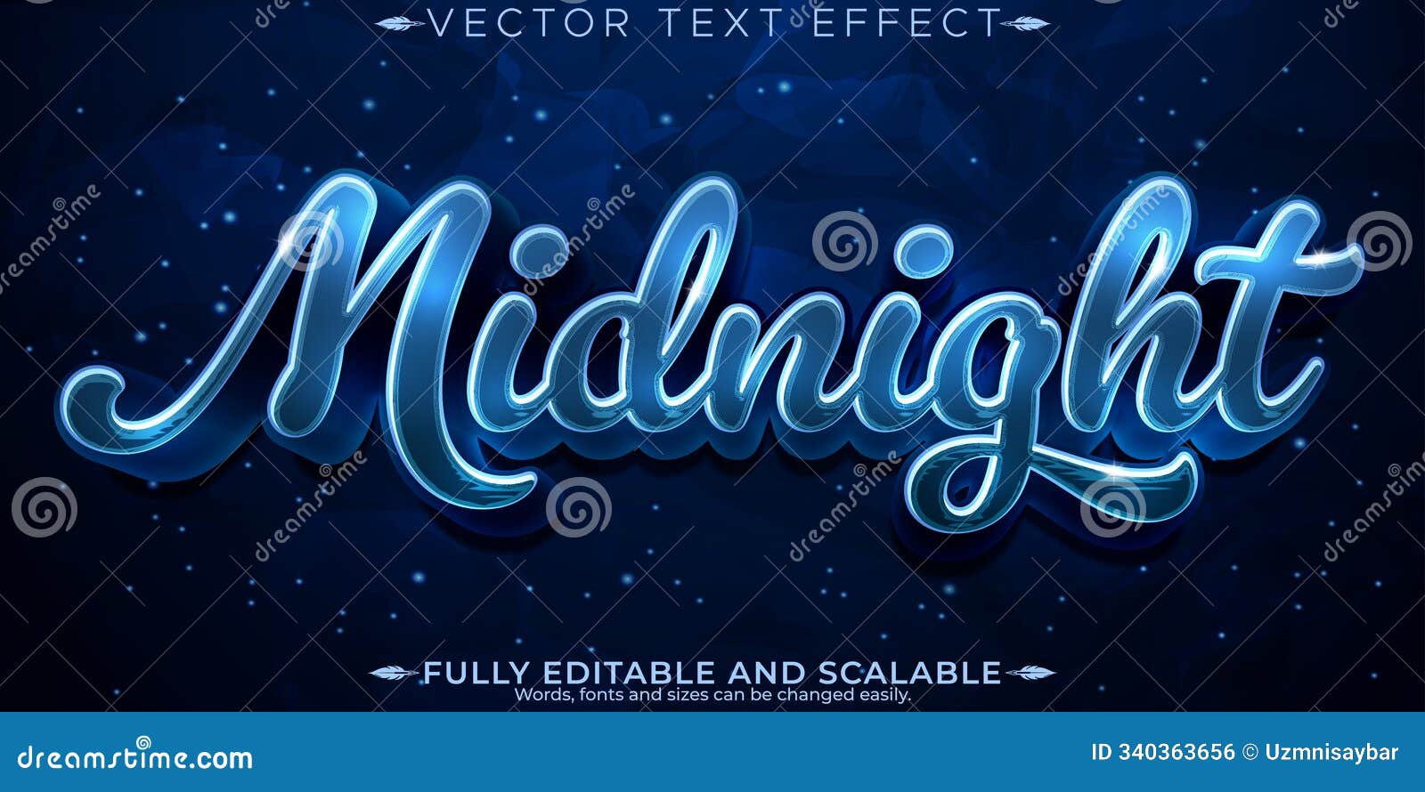 Midnight Vintage Club Text Effect, Editable 80s and Retro Text Style ...
