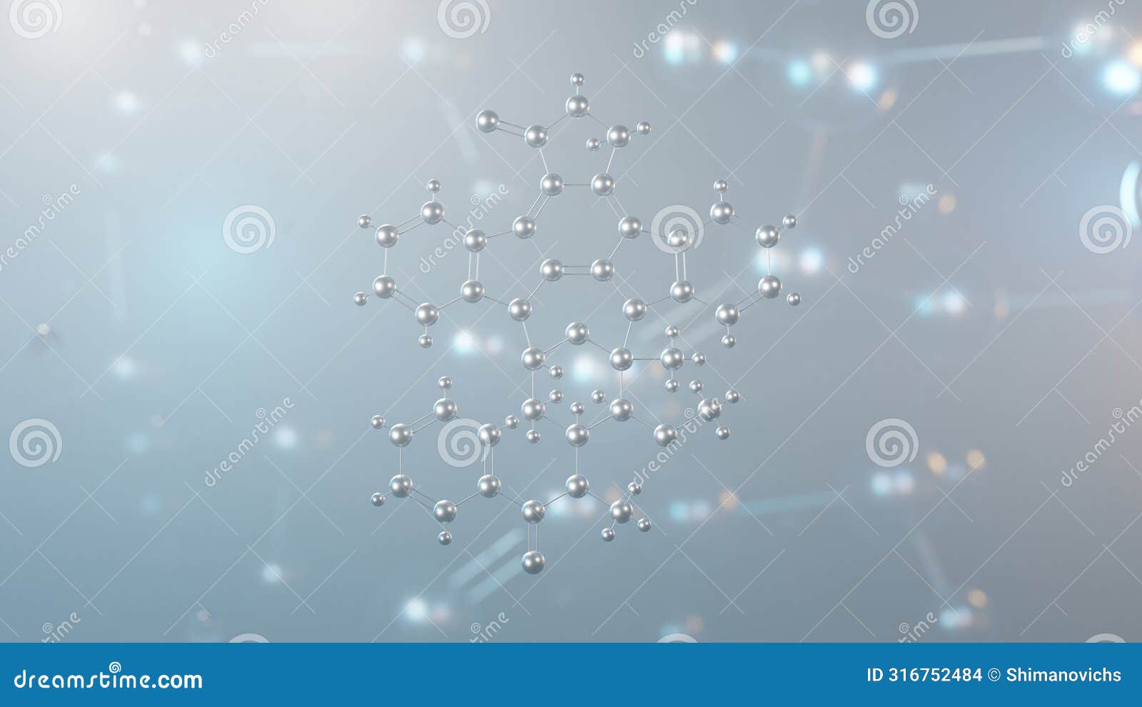 Midostaurin Molecular Structure, 3d Model Molecule, Protein Kinase ...