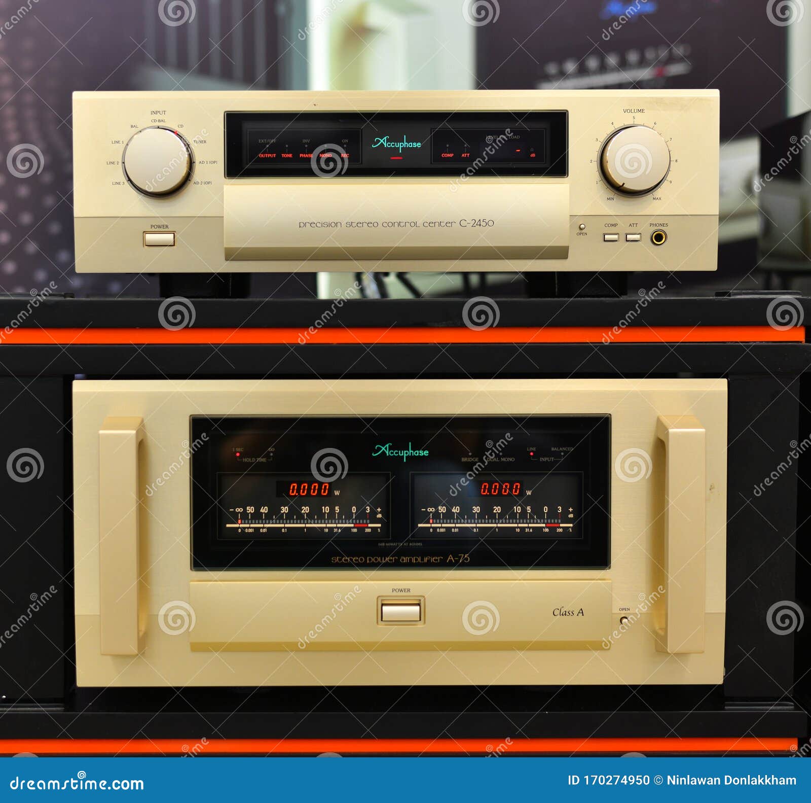Midrange Hifi System with the Amplifier Editorial Image - Image of ...