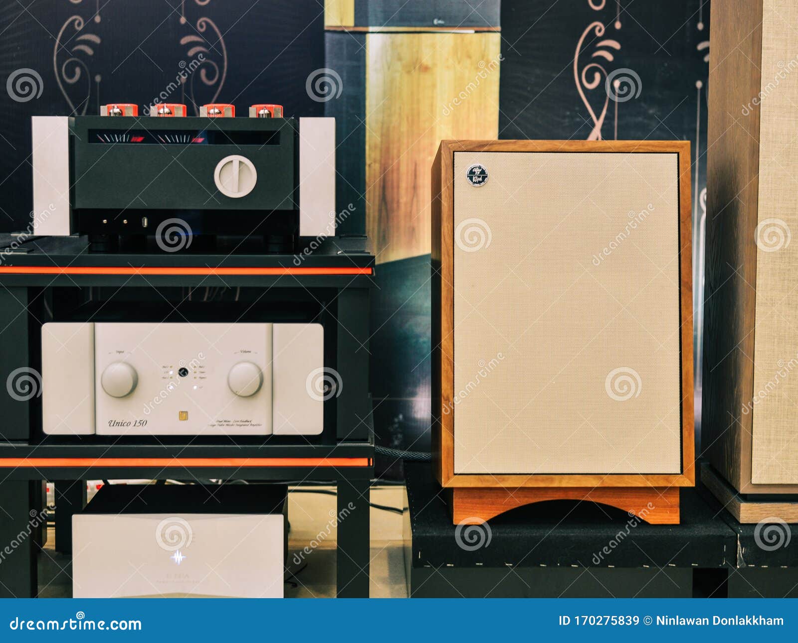 Midrange Hifi System with the Amplifier Editorial Stock Image - Image ...