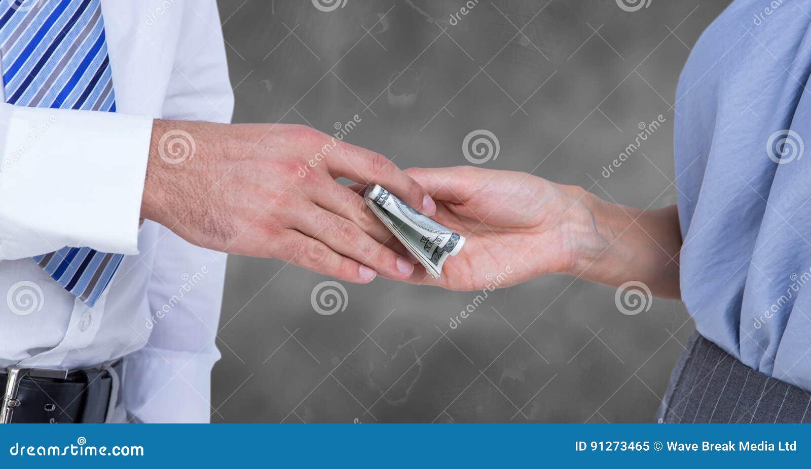 Midsection of Business People Exchanging Money Stock Image - Image of ...