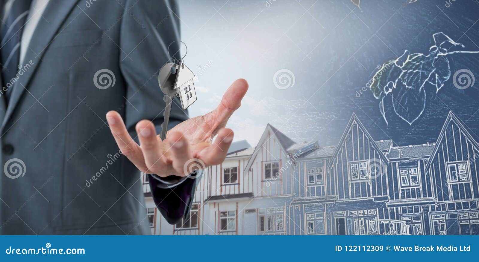 Composite Image of Midsection of Businessman Indicating Stock Image ...