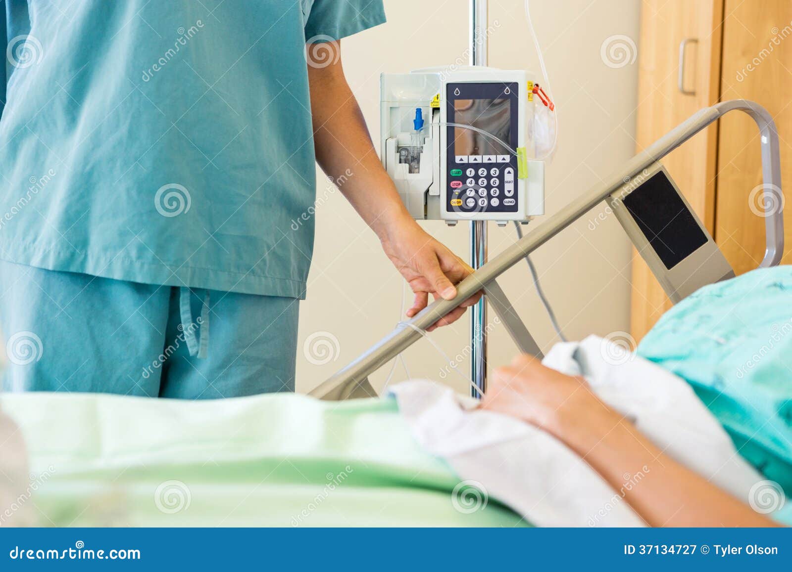 Midsection of Nurse and Patient Stock Image - Image of multiethnic ...