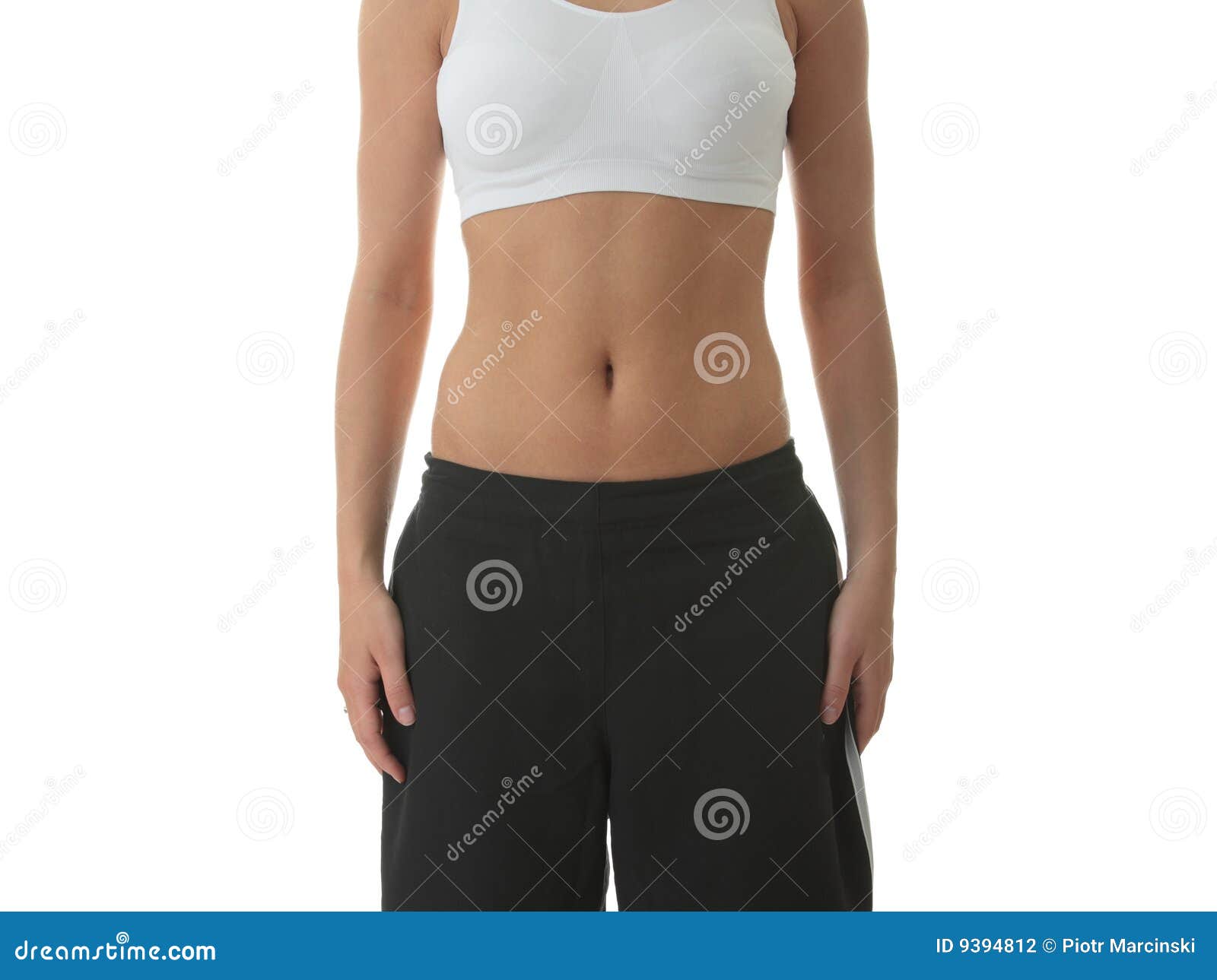 Midsection of a Physically Fit Young Woman Stock Photo - Image of ...