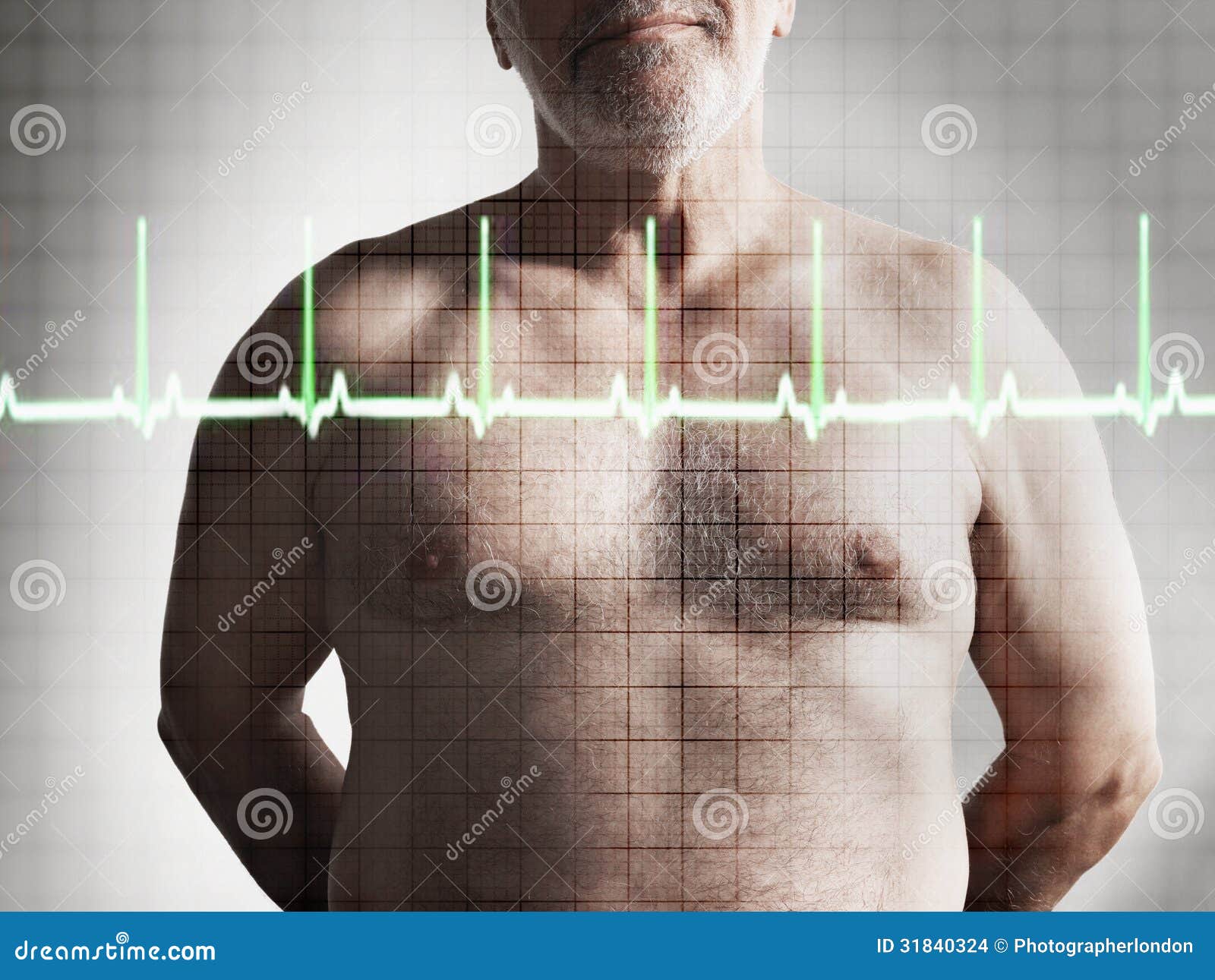 Midsection Of Shirtless Athlete Flexing Muscles Stock Photo ...