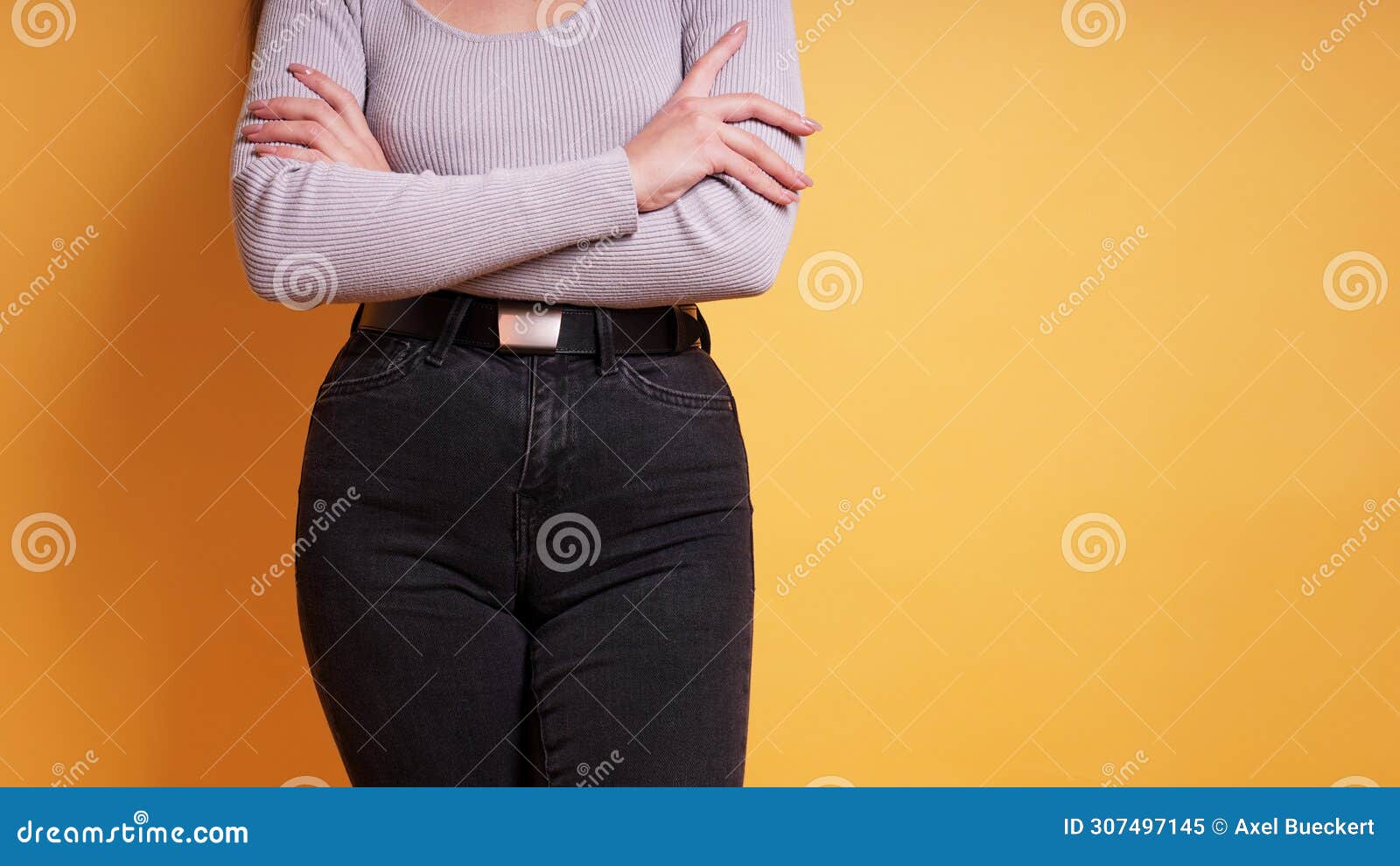 Midsection of Woman Wearing Tight Black Jeans Stock Image - Image of ...