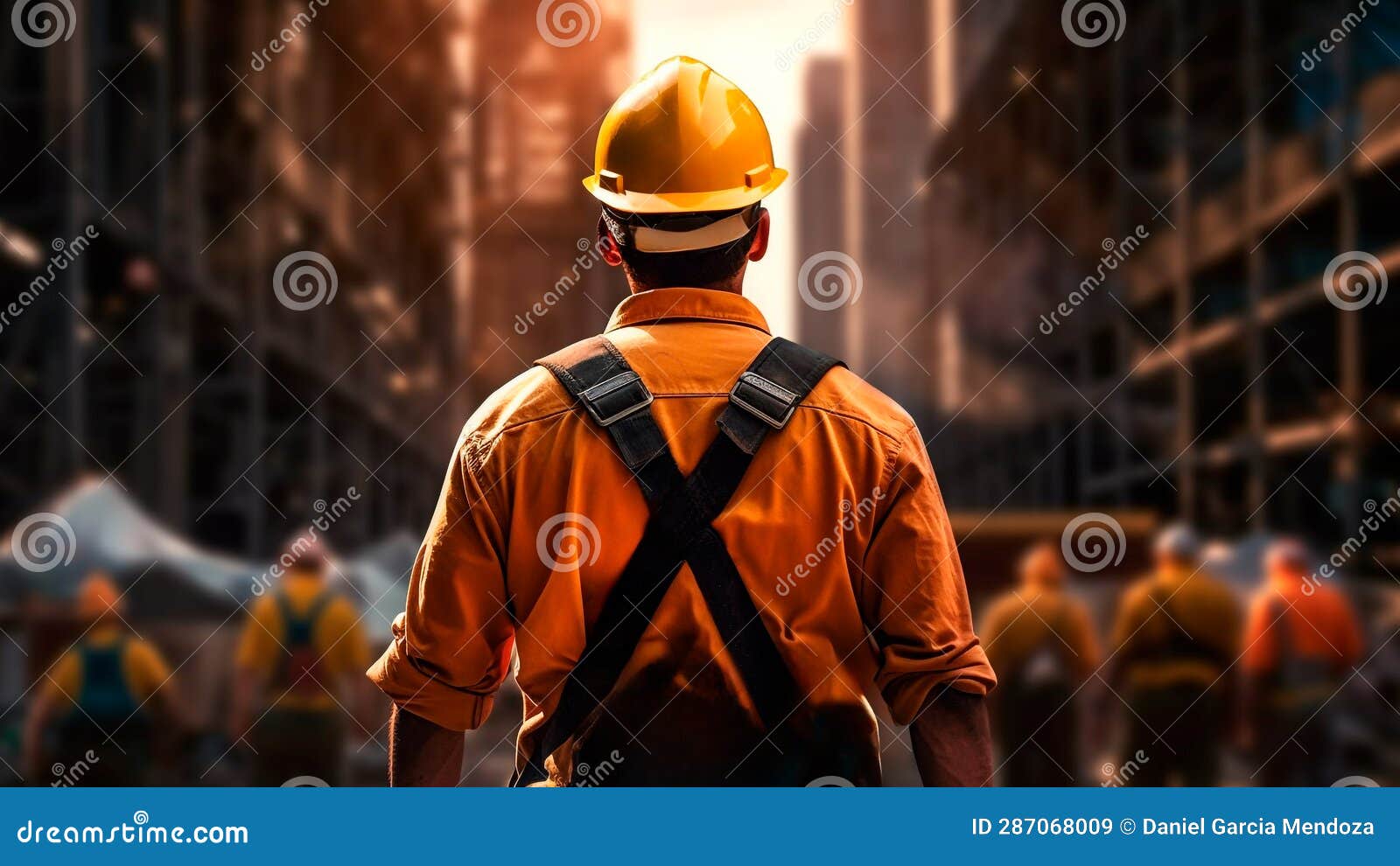 Dynamic Construction Vision Double Exposure Combines Architecture ...