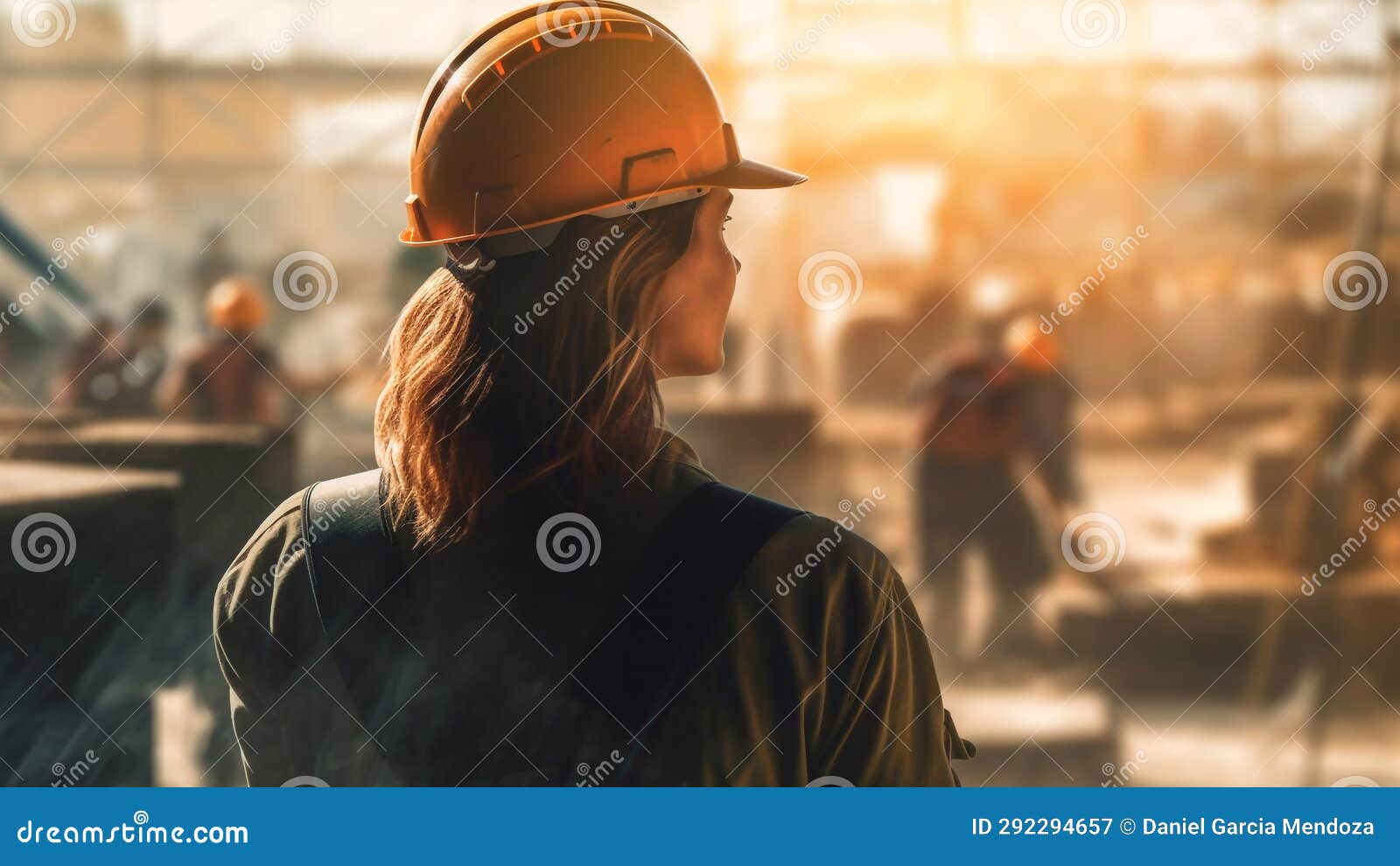 Dynamic Construction Vision Double Exposure Combines Architecture ...