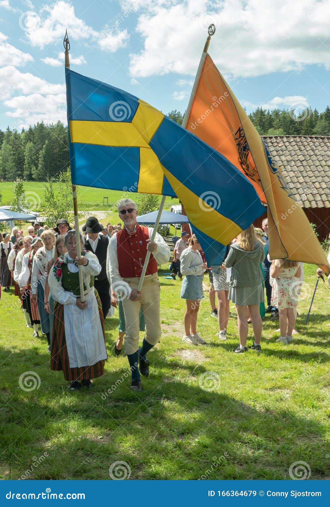 Midsummer Day Celebration in Sweden Editorial Stock Image - Image of ...