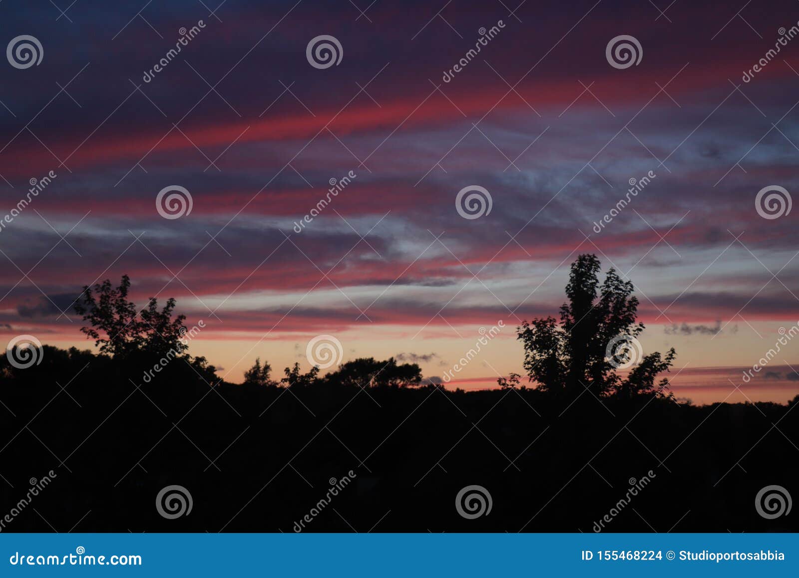 Midsummer sunset sky stock photo. Image of illuminated - 155468224