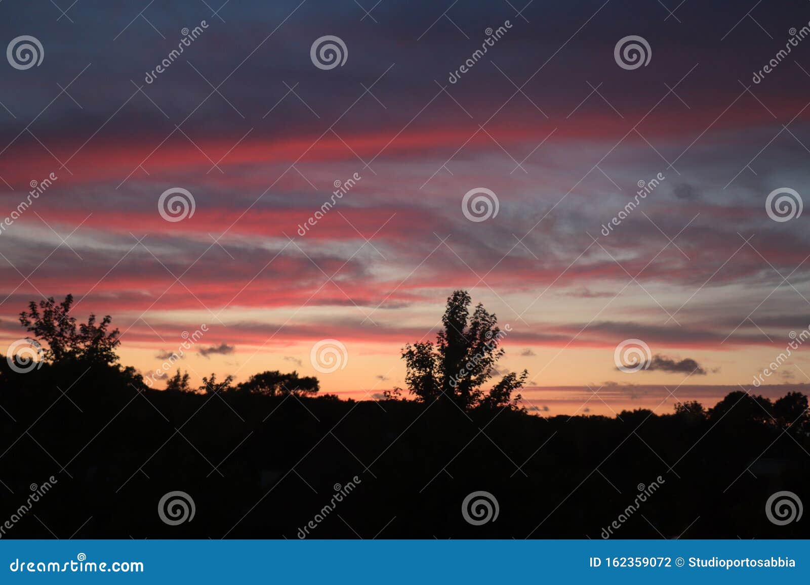 Midsummer sunset sky stock photo. Image of pastel, cloudscape - 162359072