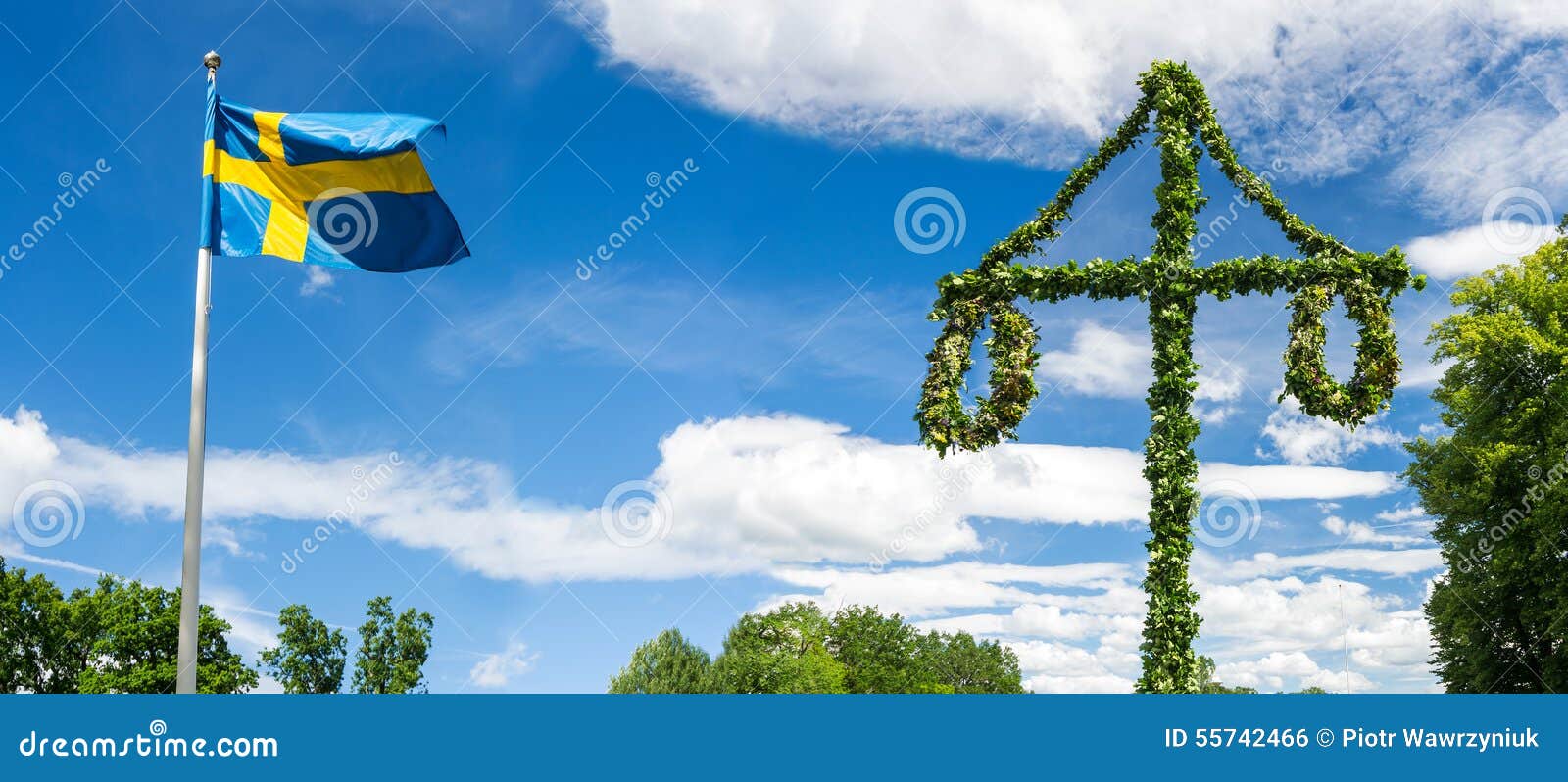 Midsummer Traditional Swedish Symbols Stock Photo - Image of sunny ...
