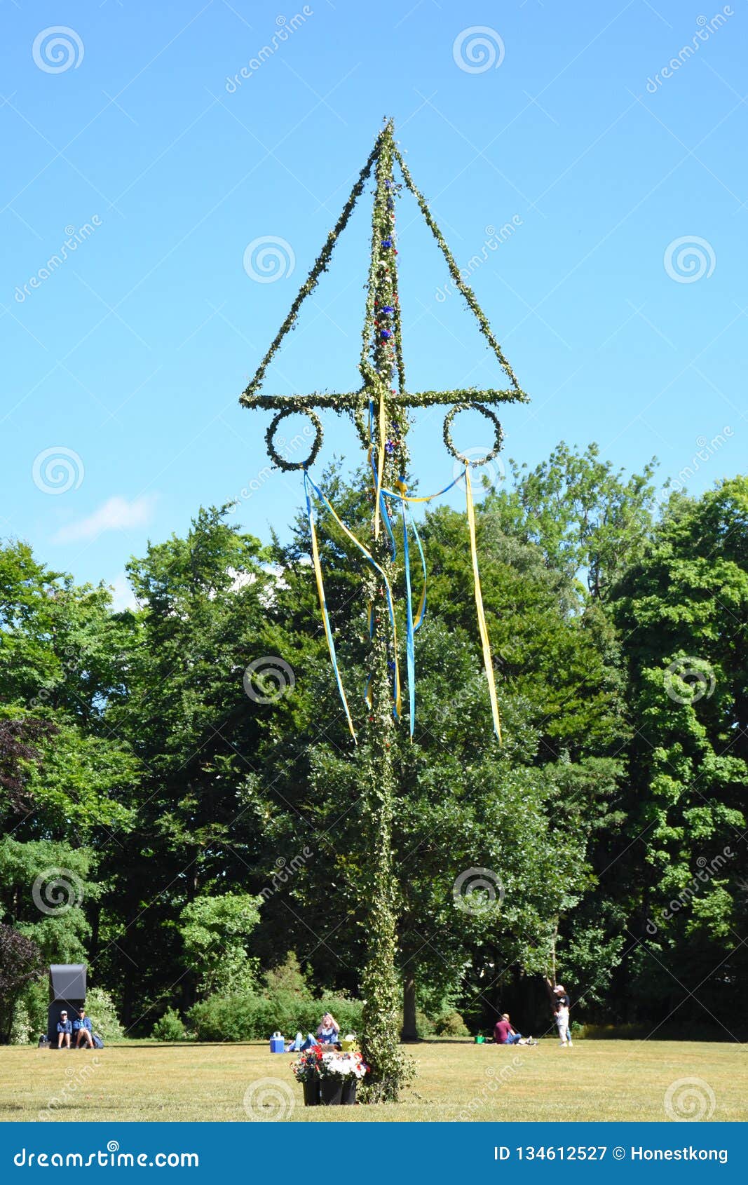 Midsummer Tree in Swden stock image. Image of beautiful - 134612527
