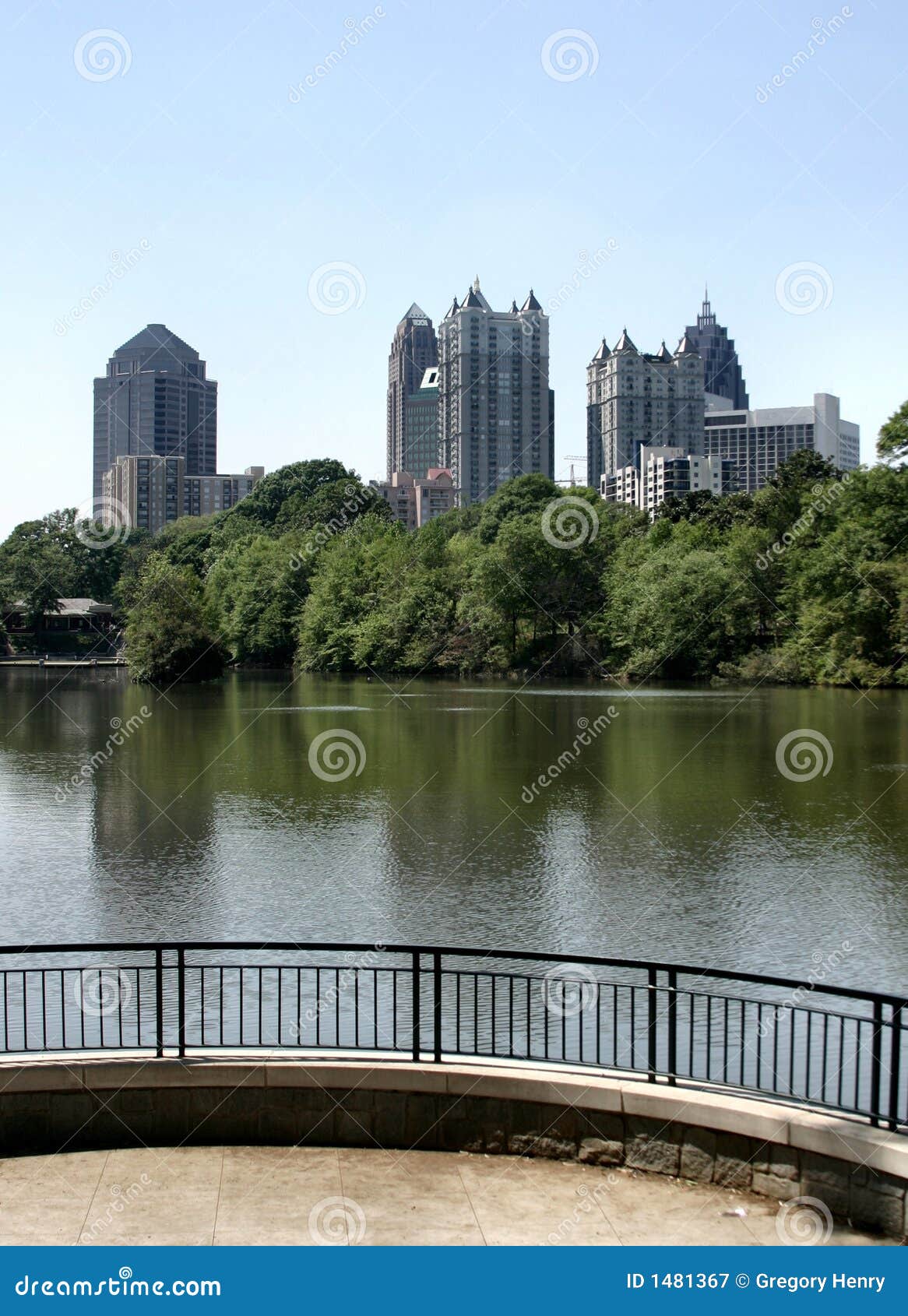 Midtown Atlanta Skyline stock image. Image of park, apartments - 1481367
