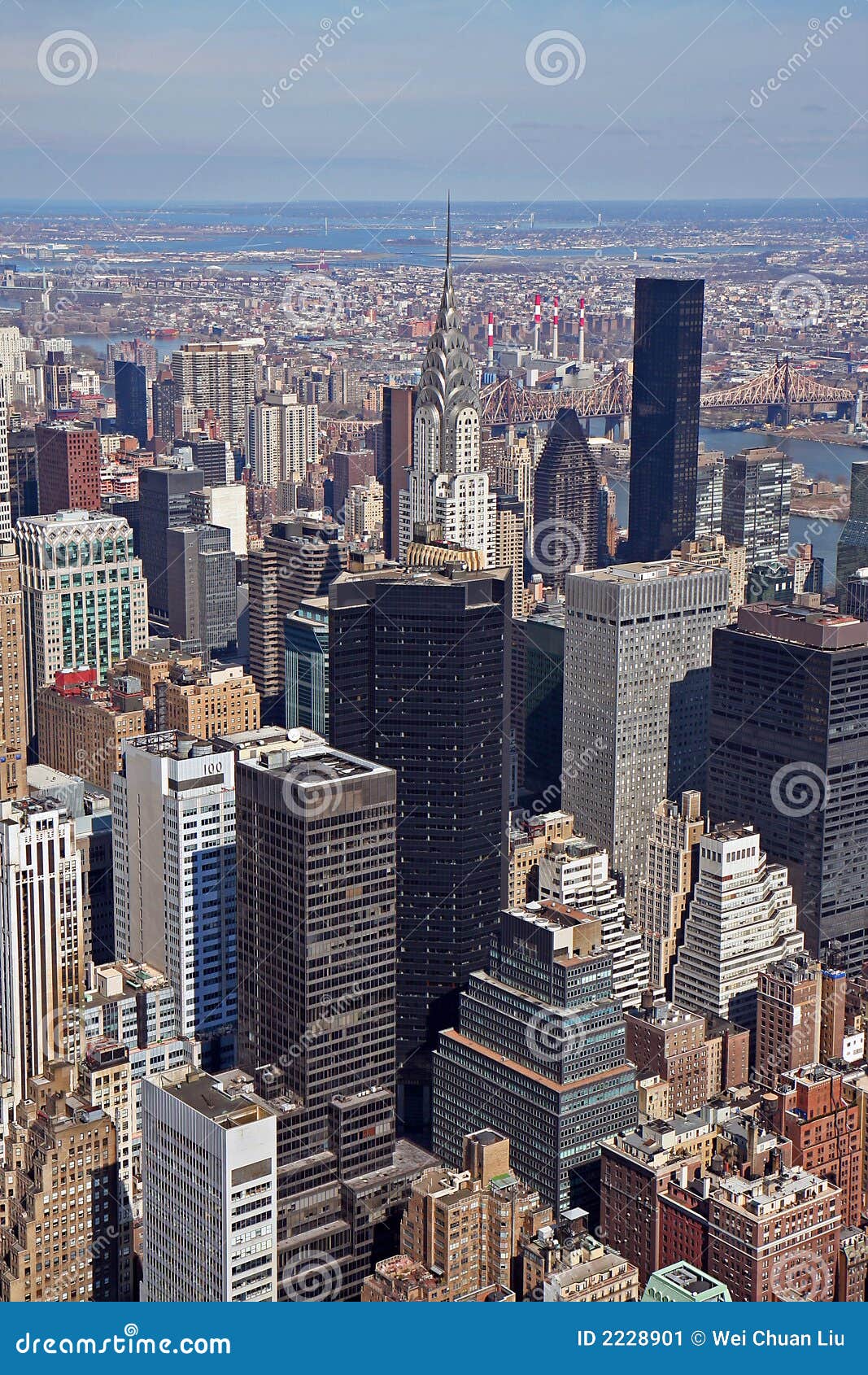 Midtown Manhattan stock image. Image of cityscape, aerial - 2228901